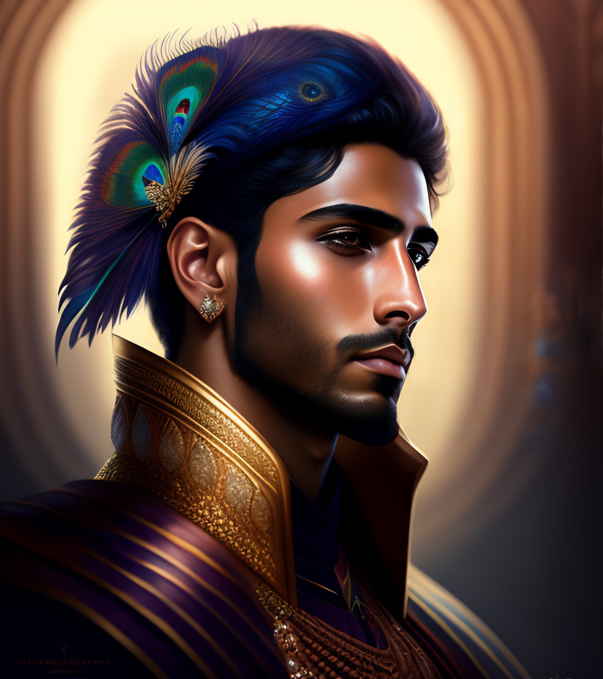 Lexica - Beautiful portrait of an attractive Arab Prince wearing a ...