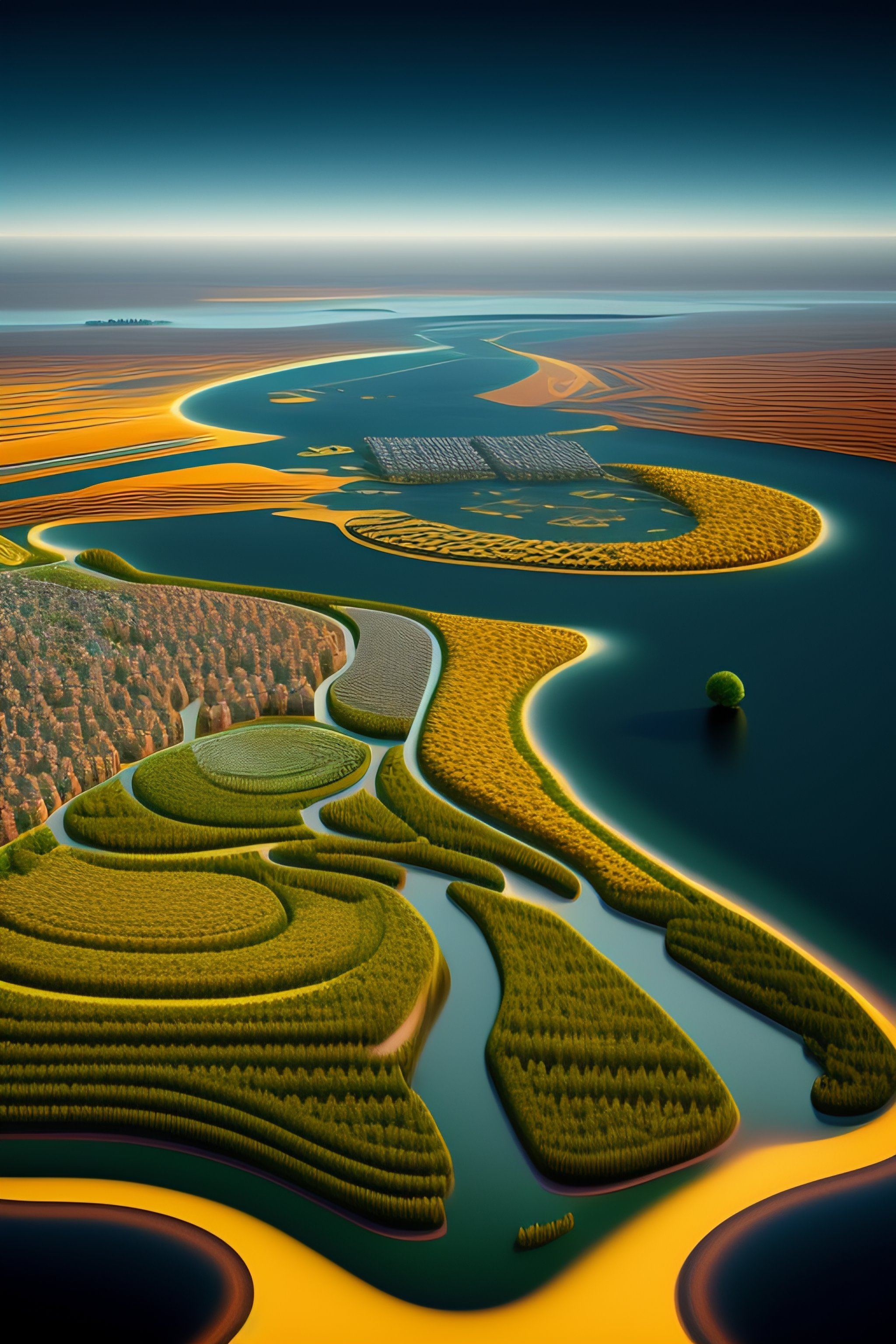 Lexica - Detailed 3d futuristic map of the netherlands, high contrast