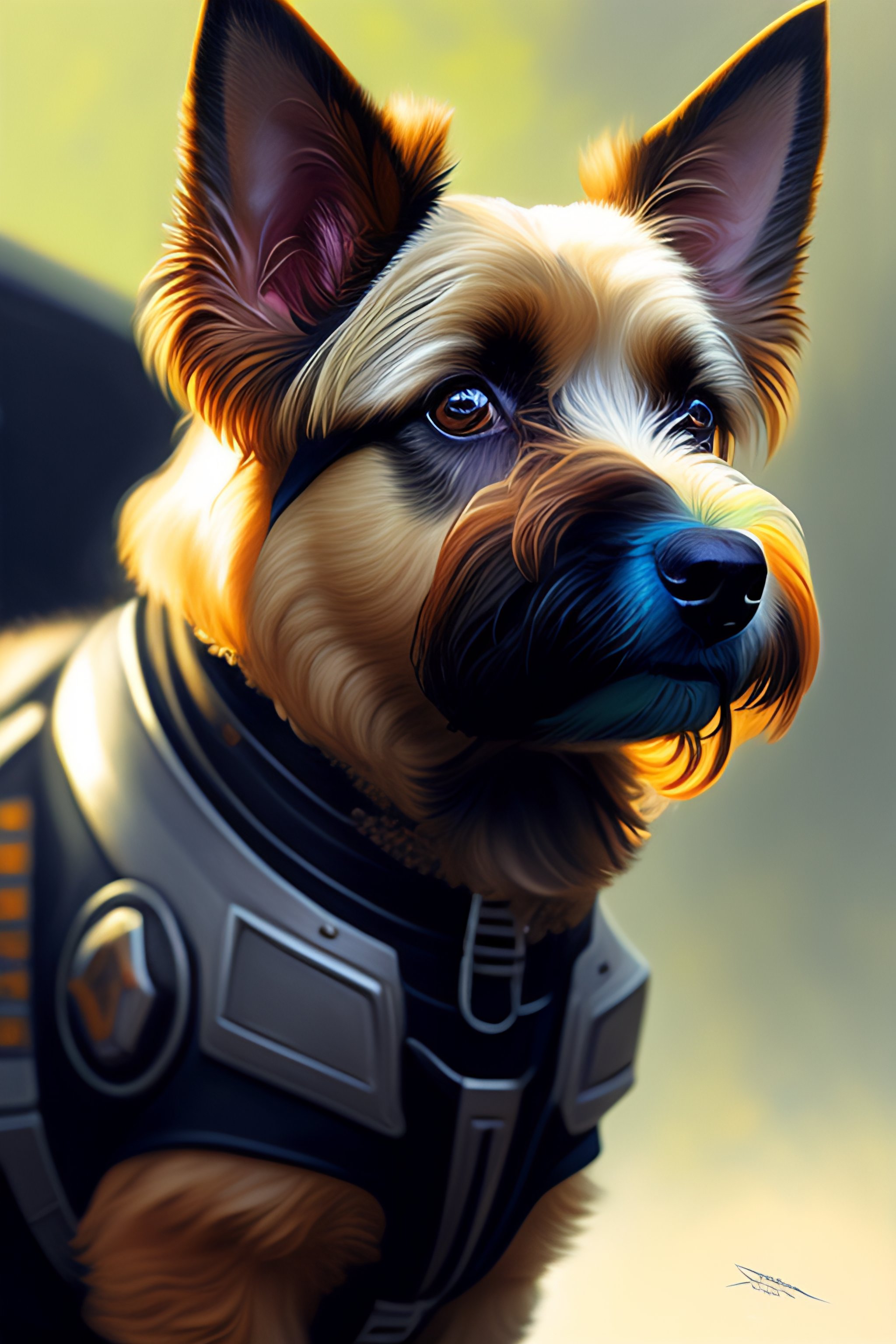 Lexica - A Cairn Terrier dog as the doomslayer, realistic scifi ...