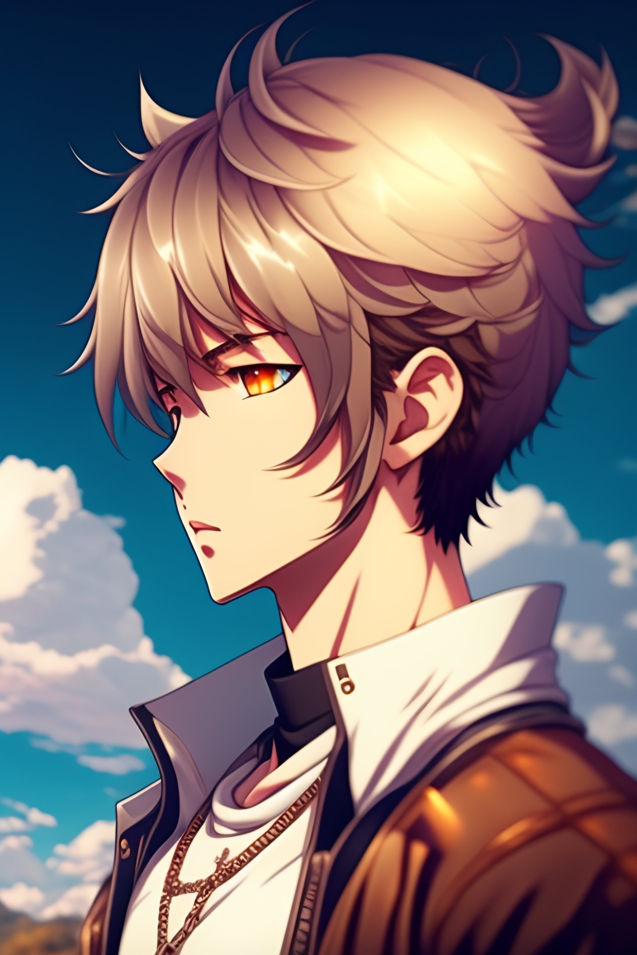 Lexica - Portrait of a 20-year-old men anime nordic, highly detailed