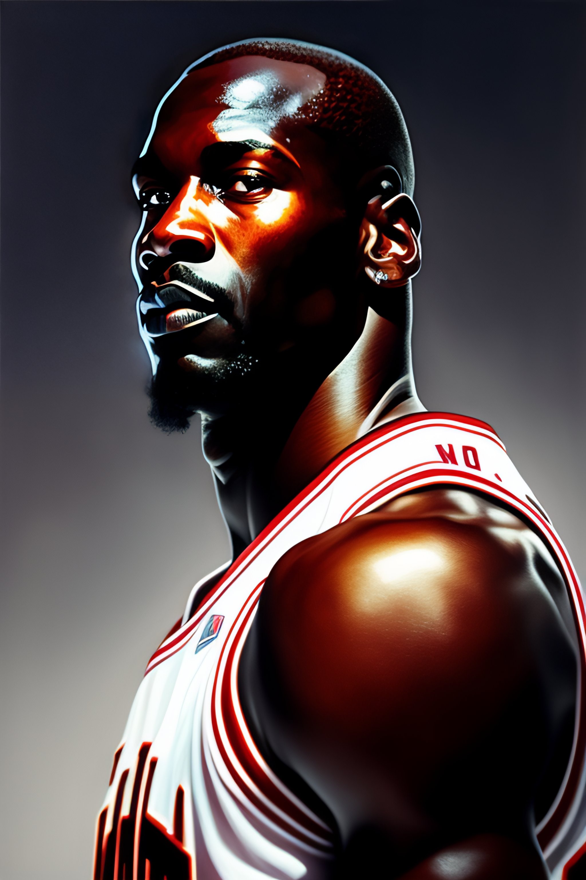 Lexica - Michael jordan portrait