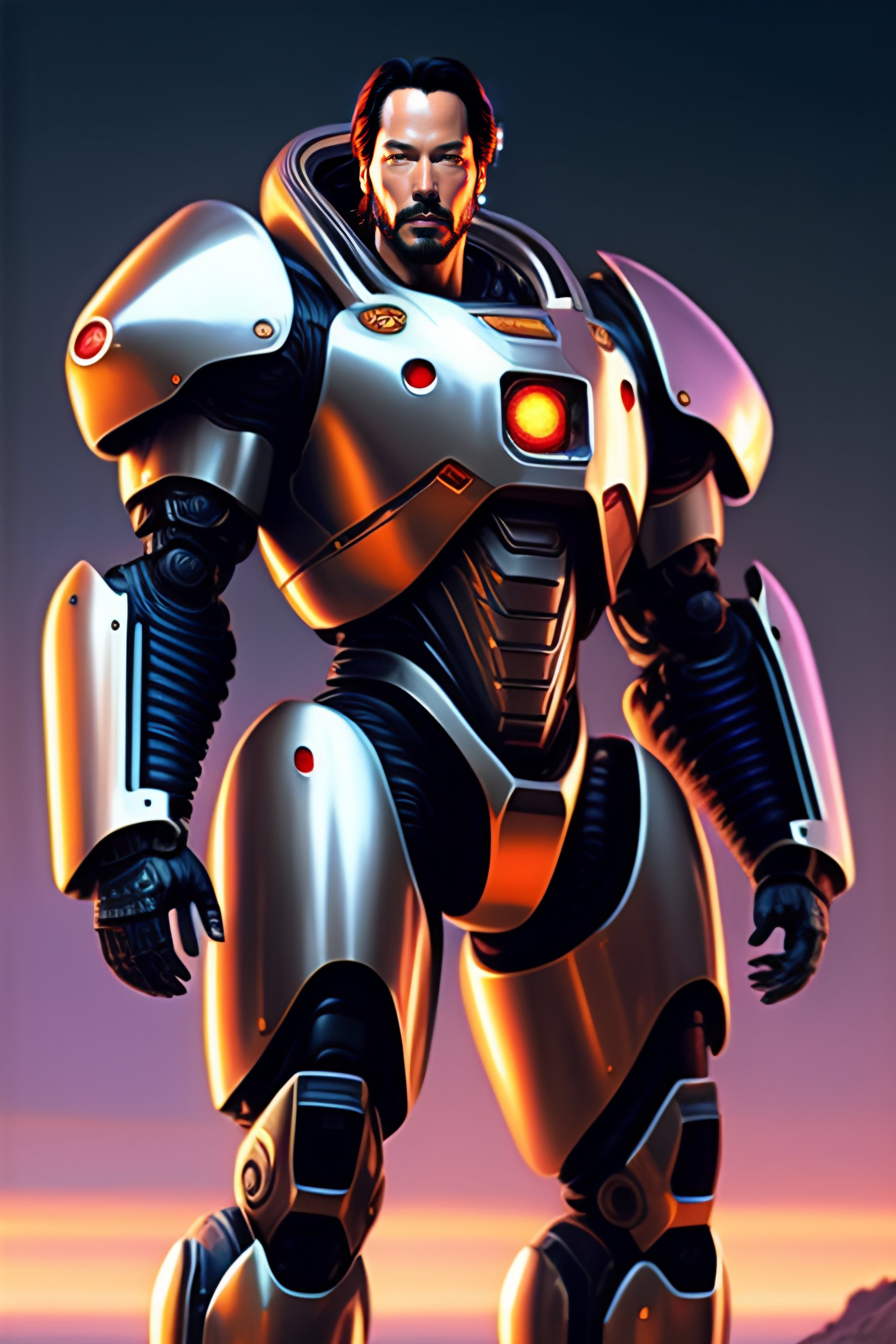 Lexica - A Keanu Reeves, realistic scifi cyberpunk power armor robot ...