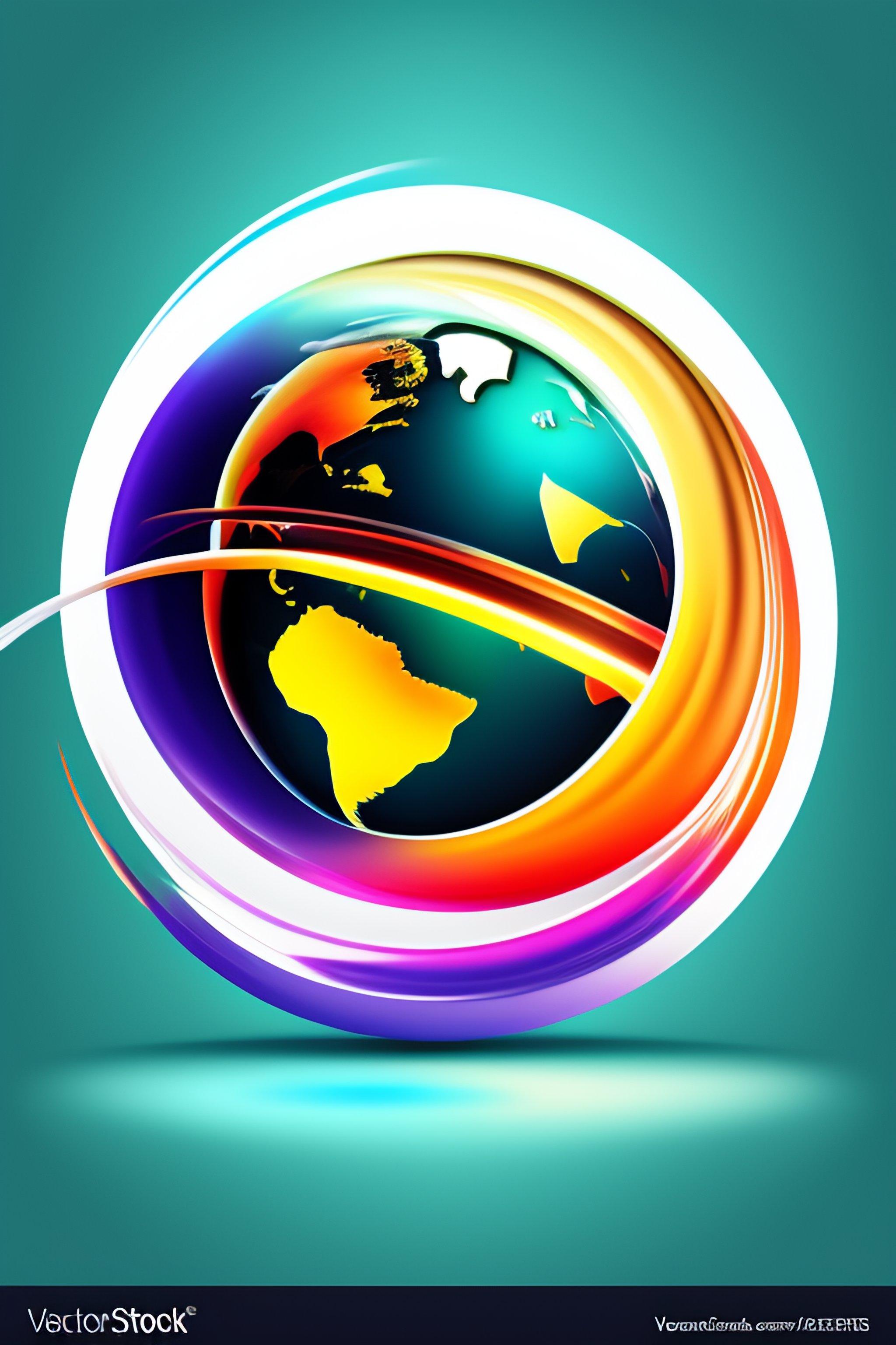 Lexica - Spray can pouring on top of planet earth logo vector