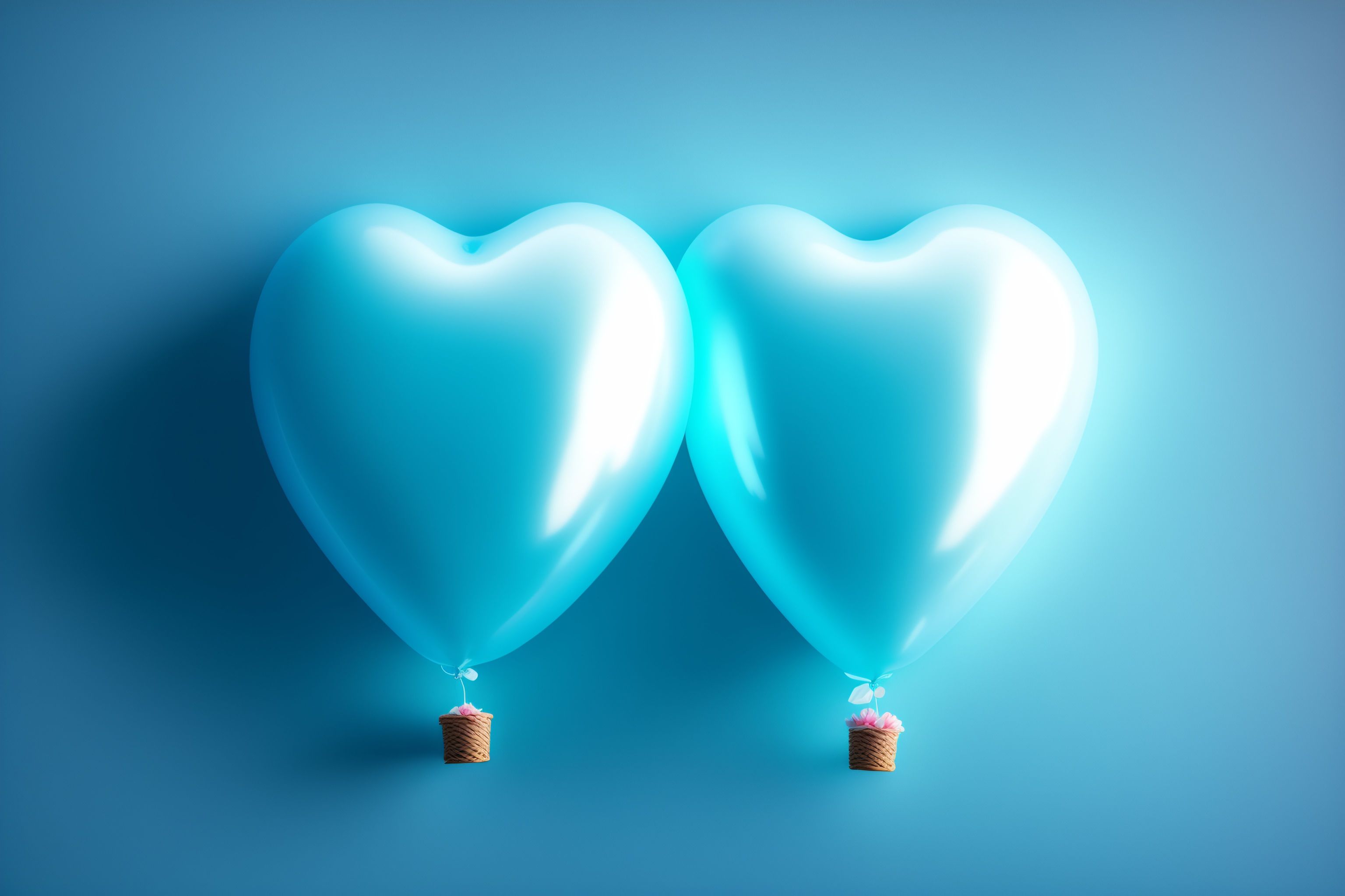 Lexica - Two balloon next to each other forming a heart shape balloon ...