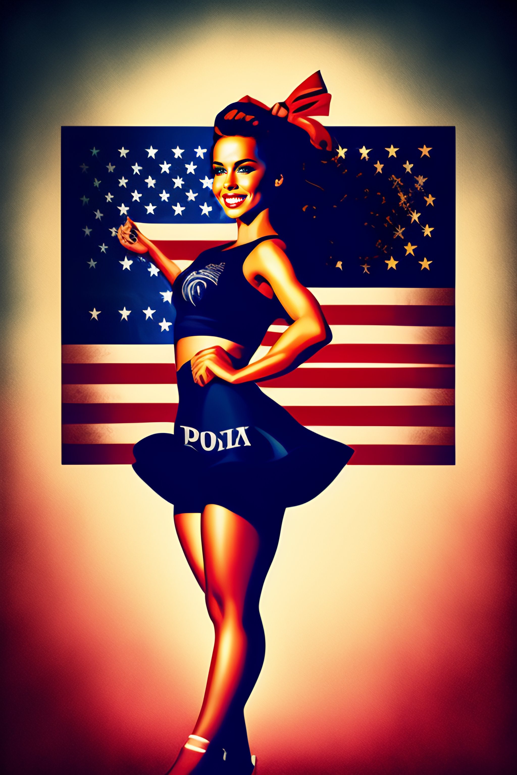 Lexica Propaganda Logo Pretty Cheerleader Us Flag Tattoos Smile