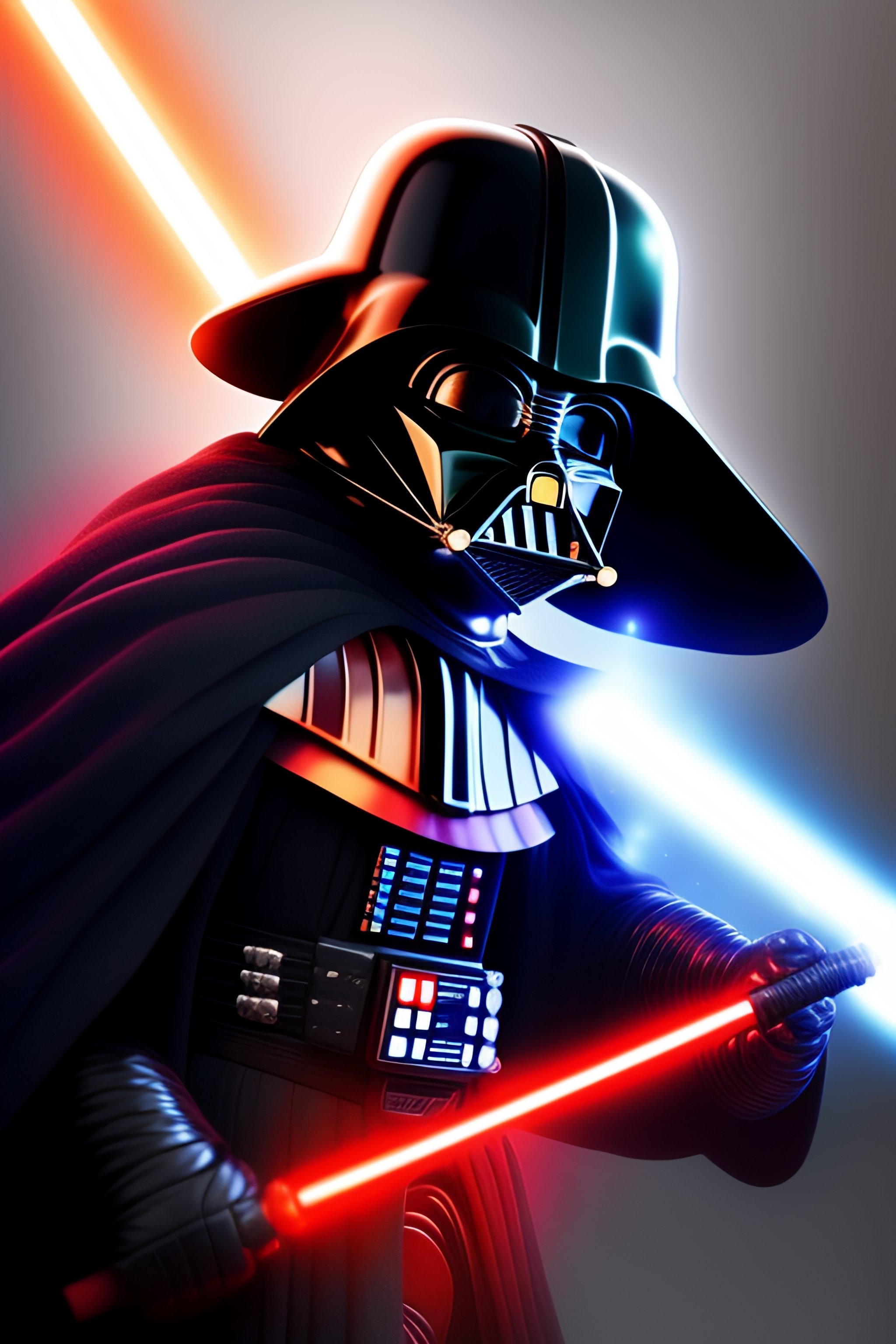 Lexica - Cute, Darth Vader, fight, attack, Anikin sky walker, anime