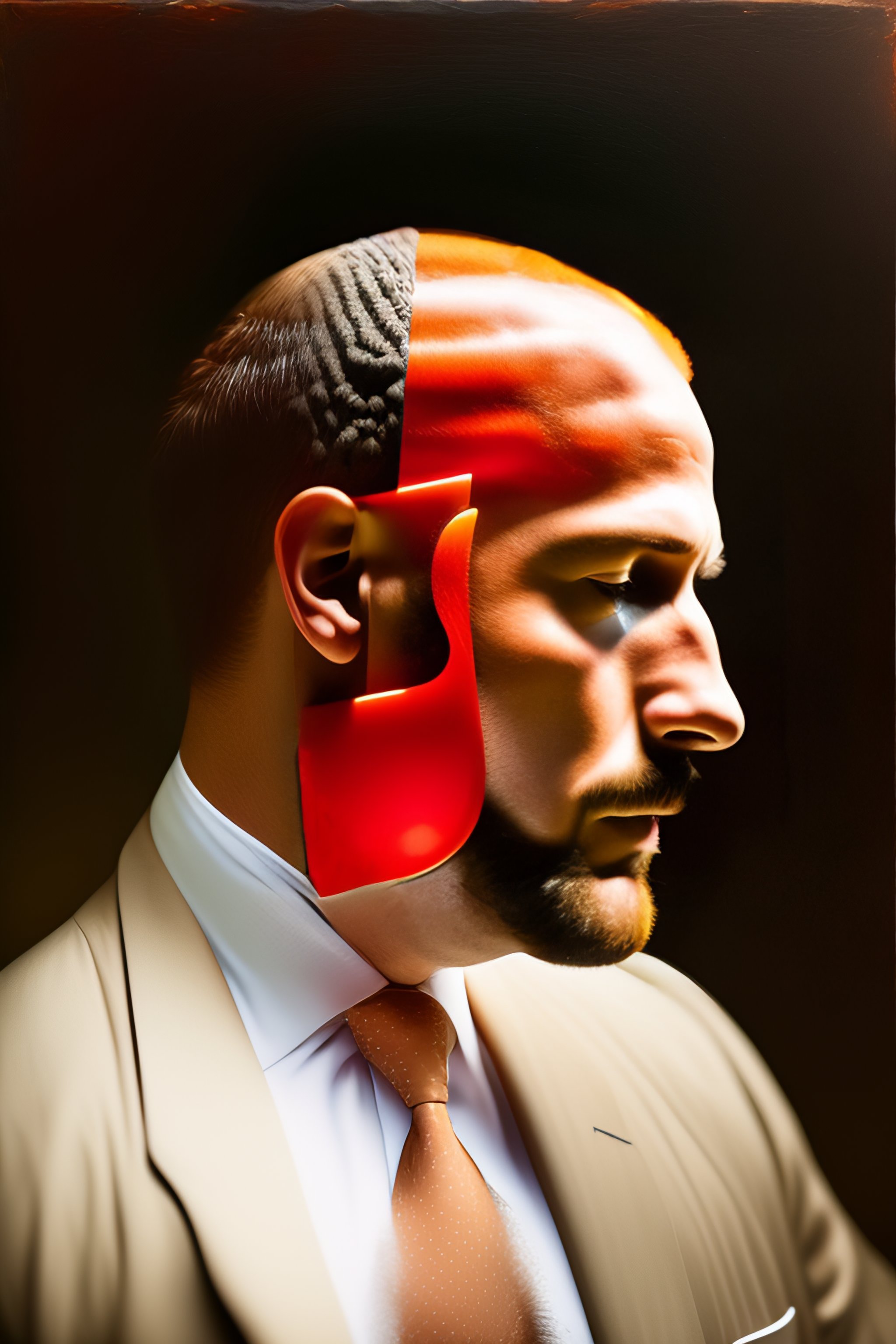 Lexica - Portrait of a headless man