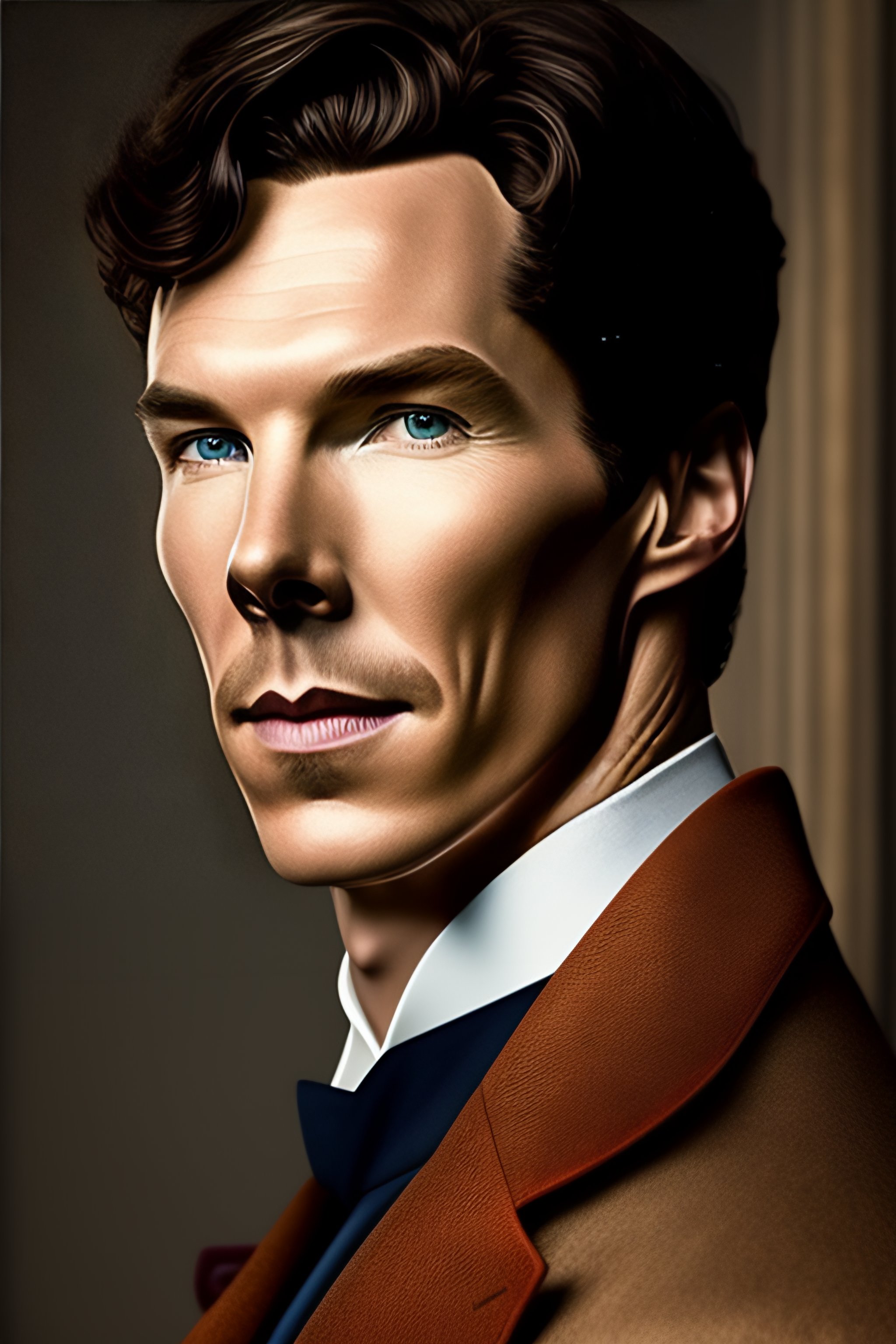 Lexica - Portrait of Benedict Cumberbatch as Sherlock Holmes, 8k, Realistic