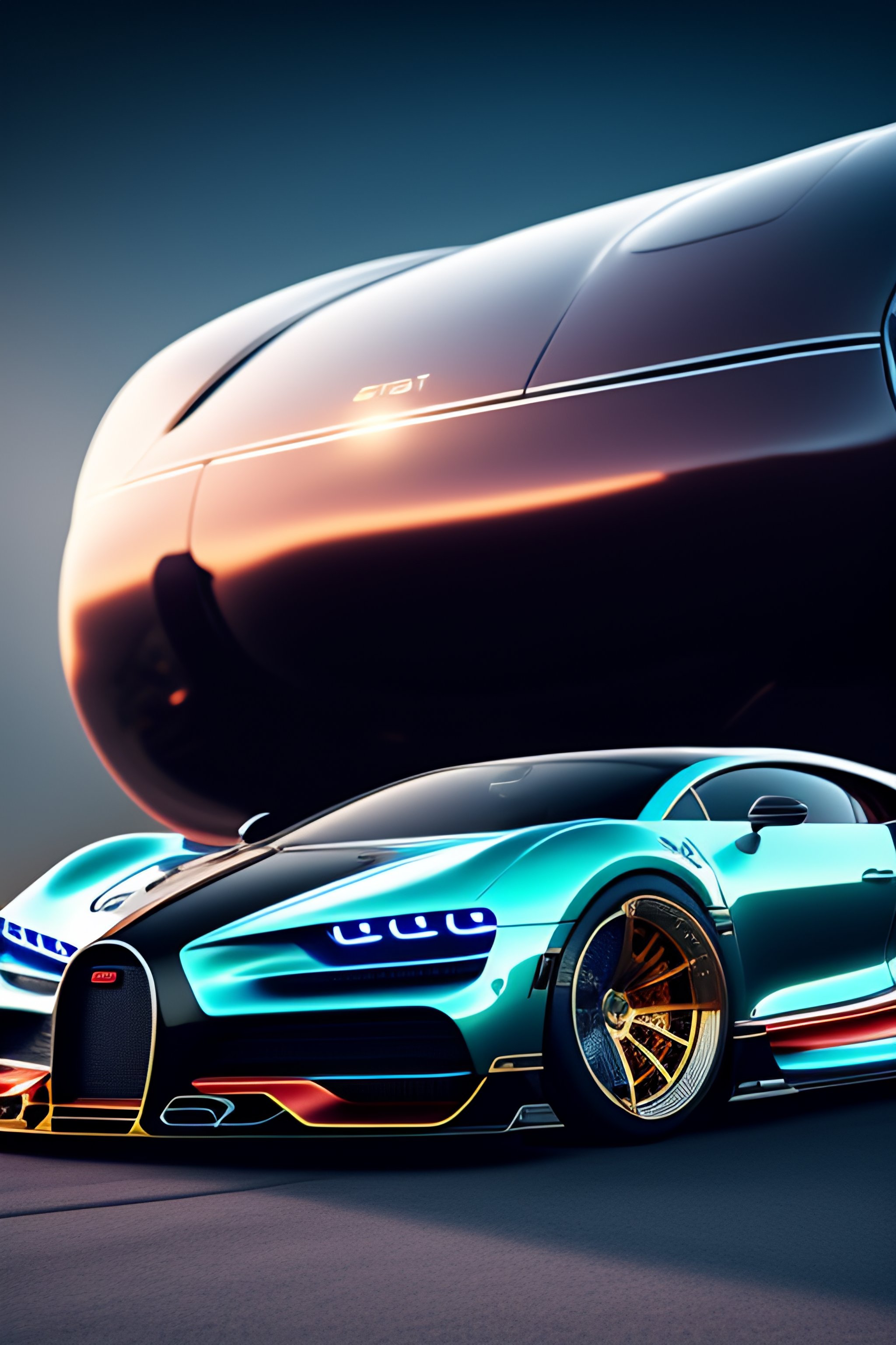 Lexica - A mix between a Bugatti Chiron and a DMC delorean, HDR, 4k ...
