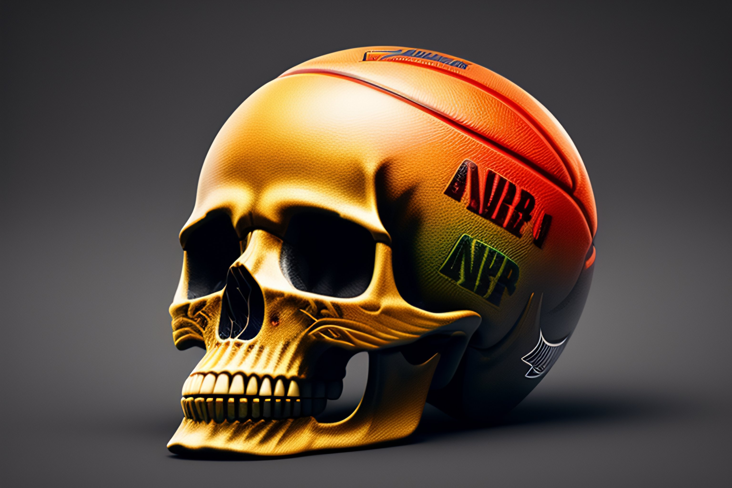 Lexica - NBA logo made with skull