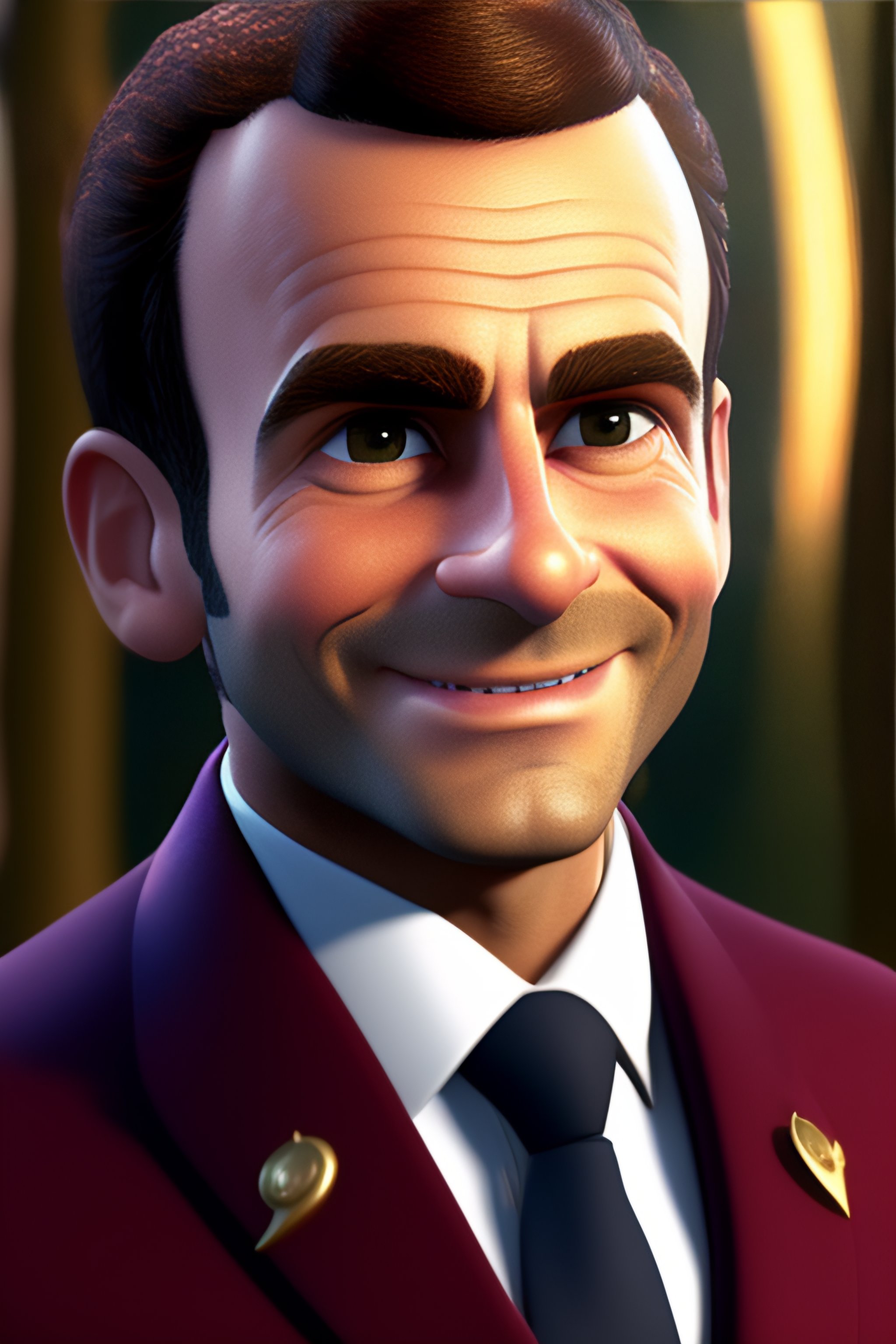 Lexica - Forest dwarf emmanuel macron as a pixar disney character ...