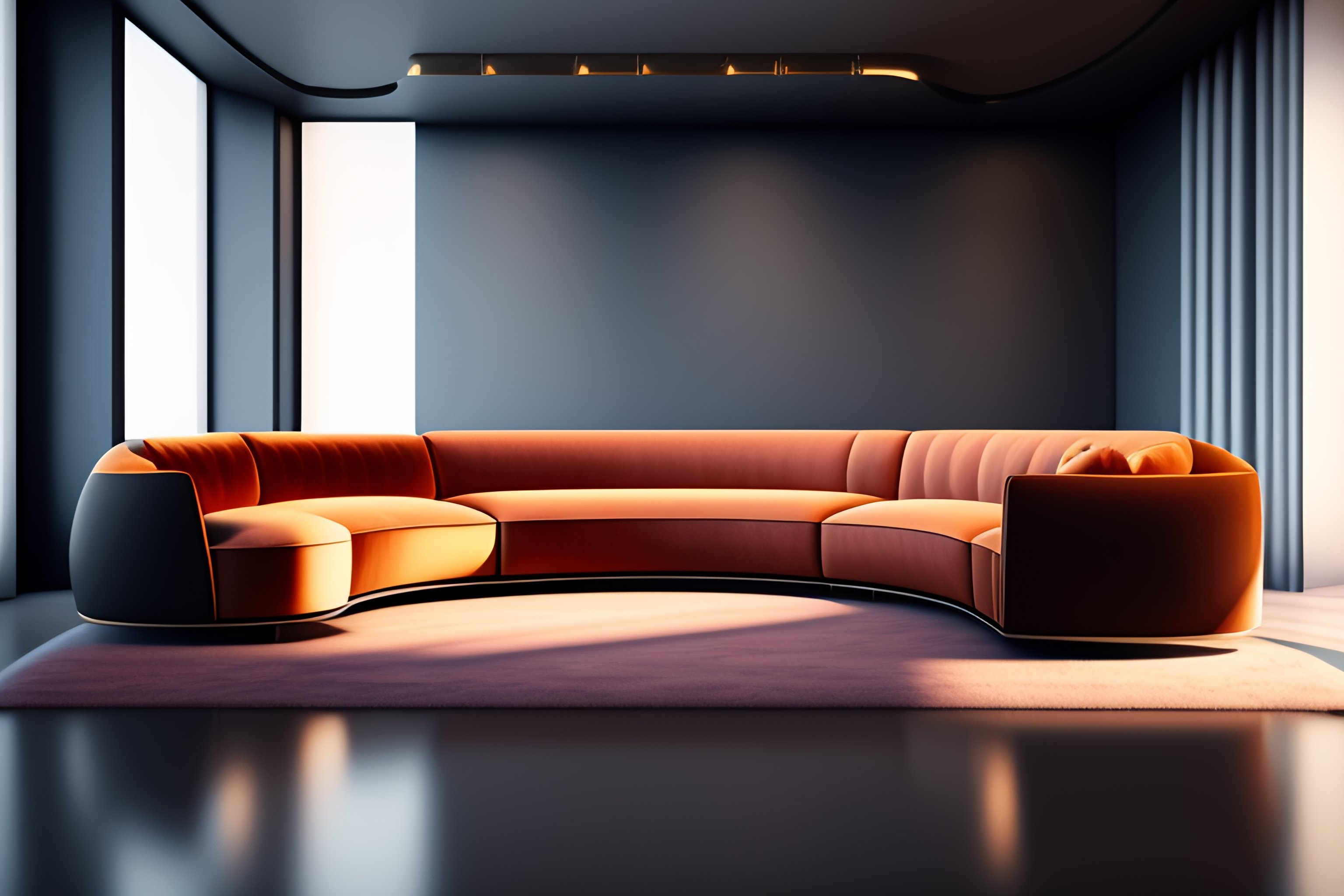 Lexica - A curve modern sofa, symmetric, realistic, unreal engine 5 ...