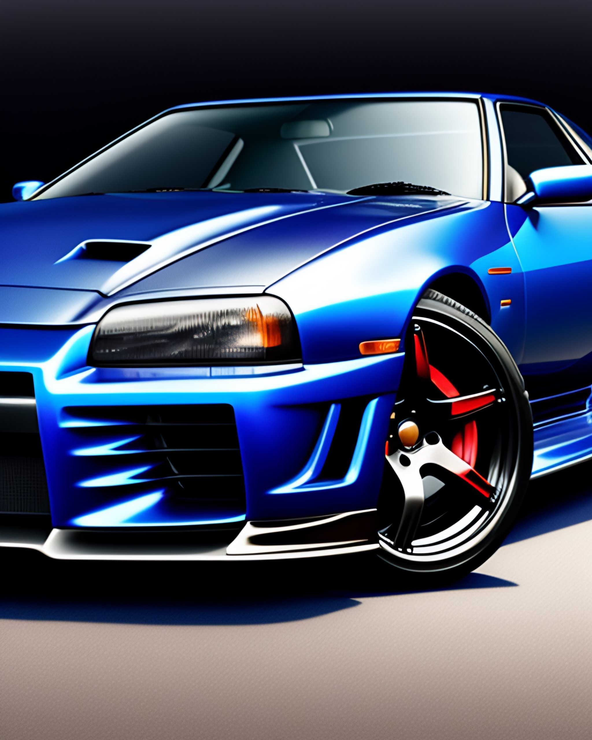 Lexica - Highly Detailed Digital art illustration of a Nissan Skyline ...