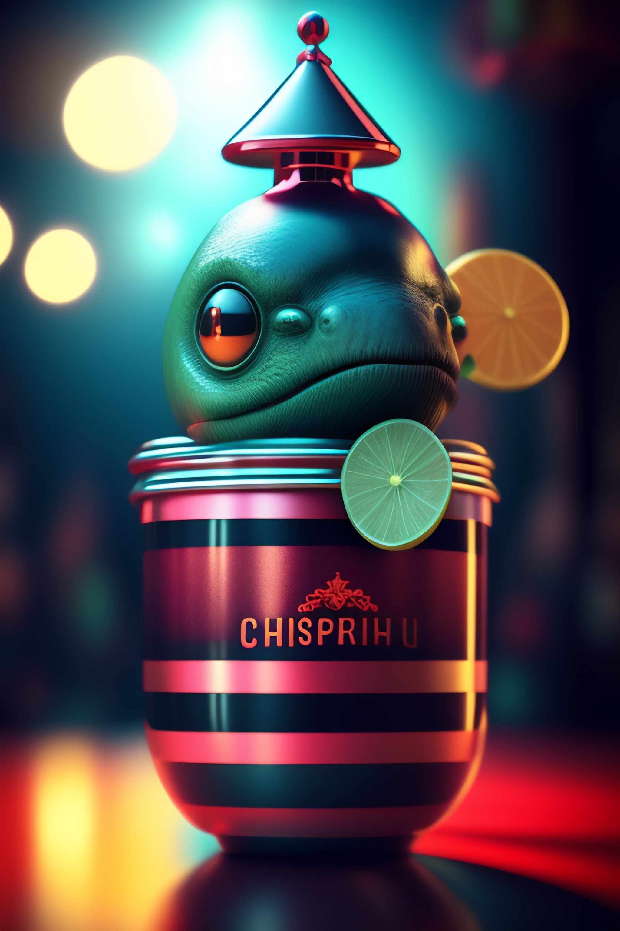 Lexica - Circus vintage ,bartender monster,alien ,CGI,C4D