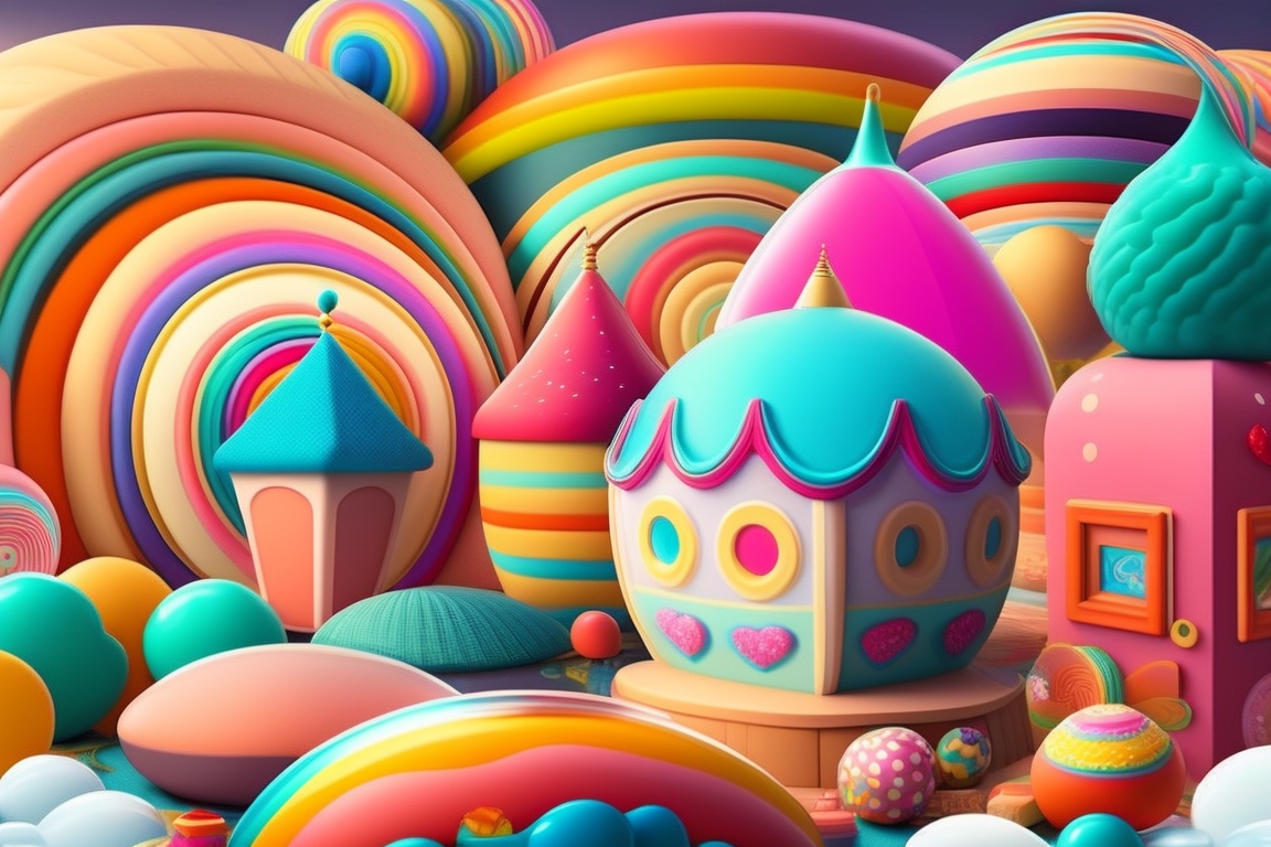Lexica - Cartoon candy world, Clara Reschke style