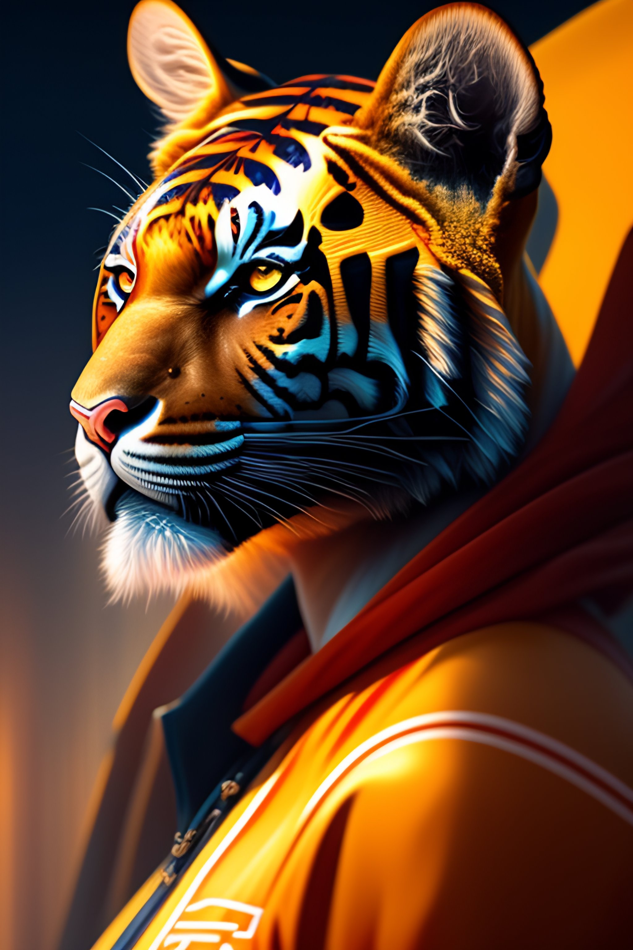 Lexica - Excellent painted isometric view of tiger, high quality ...
