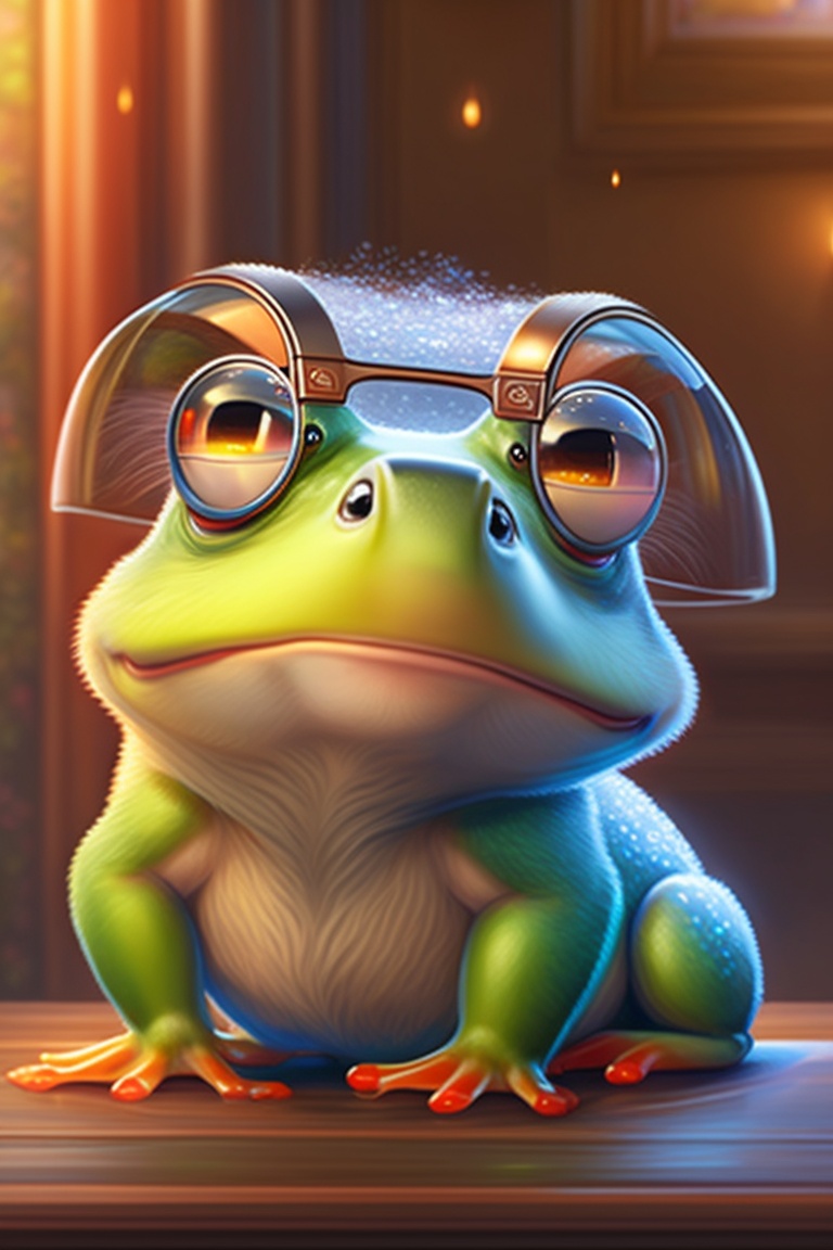 Lexica - Happy frog pepe, with inu dog ear, with augmented reality ...