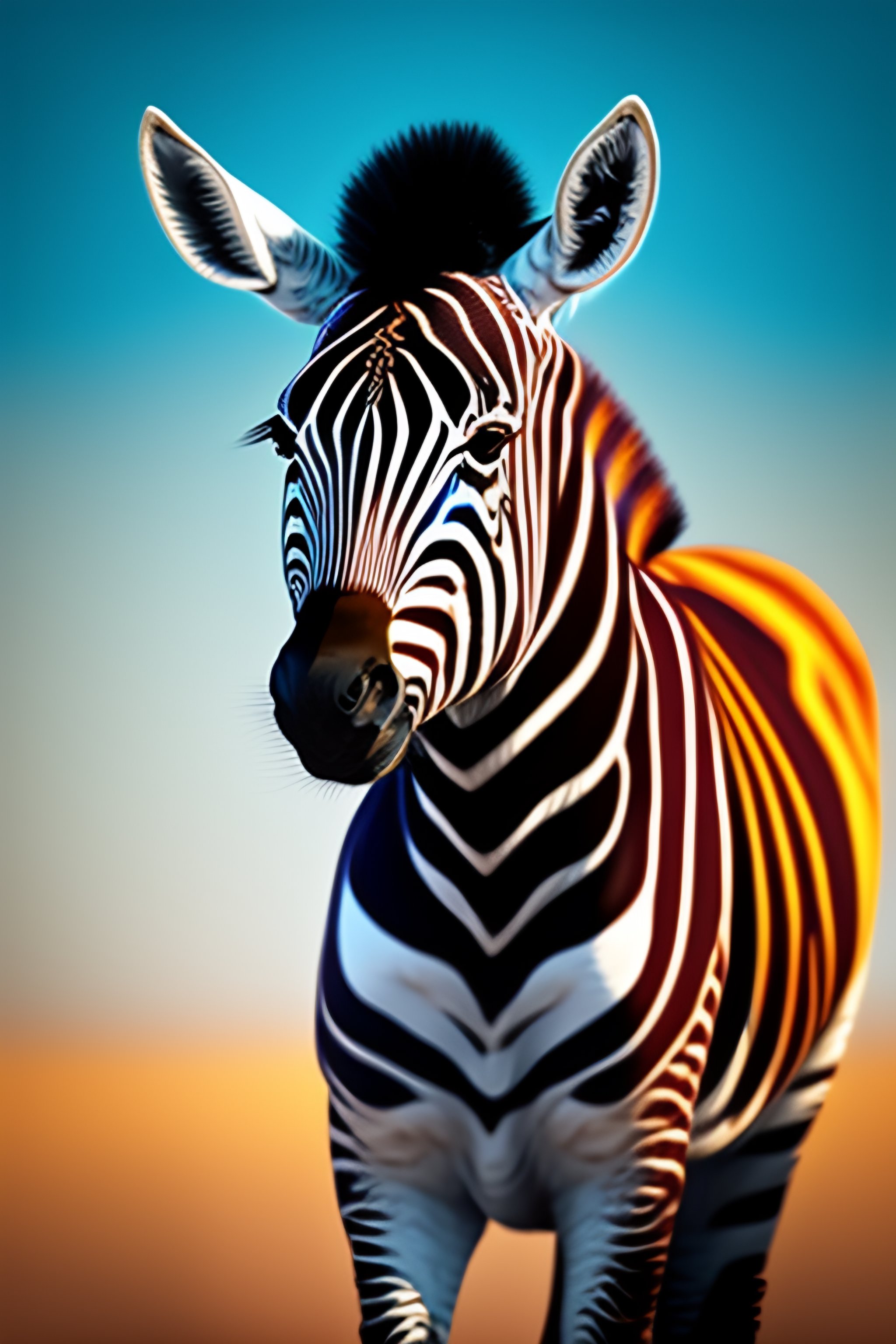 Lexica - A zebra in 2D anime style