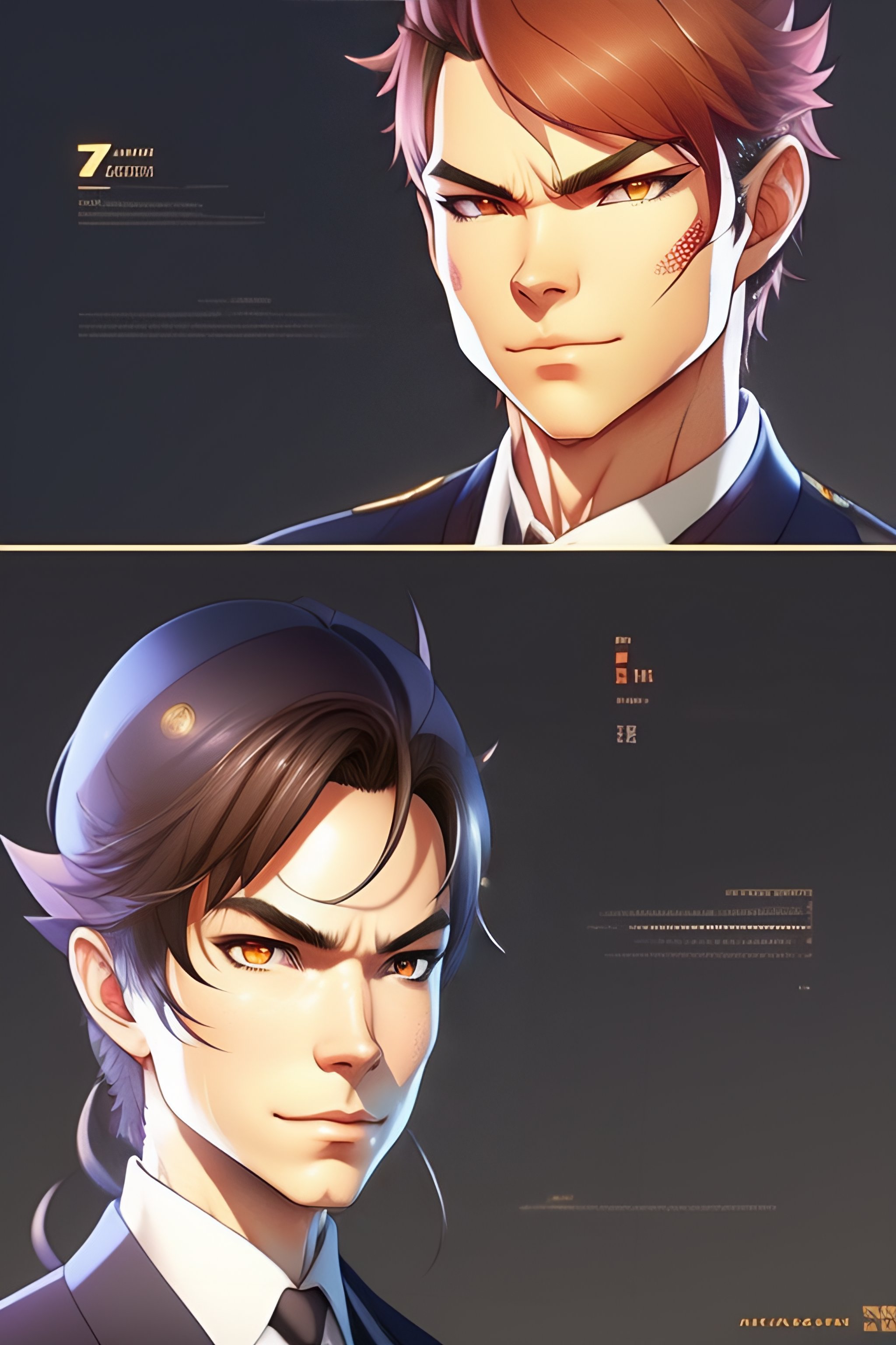 Lexica - Character concept art of Michael C. Hall as an anime character ...