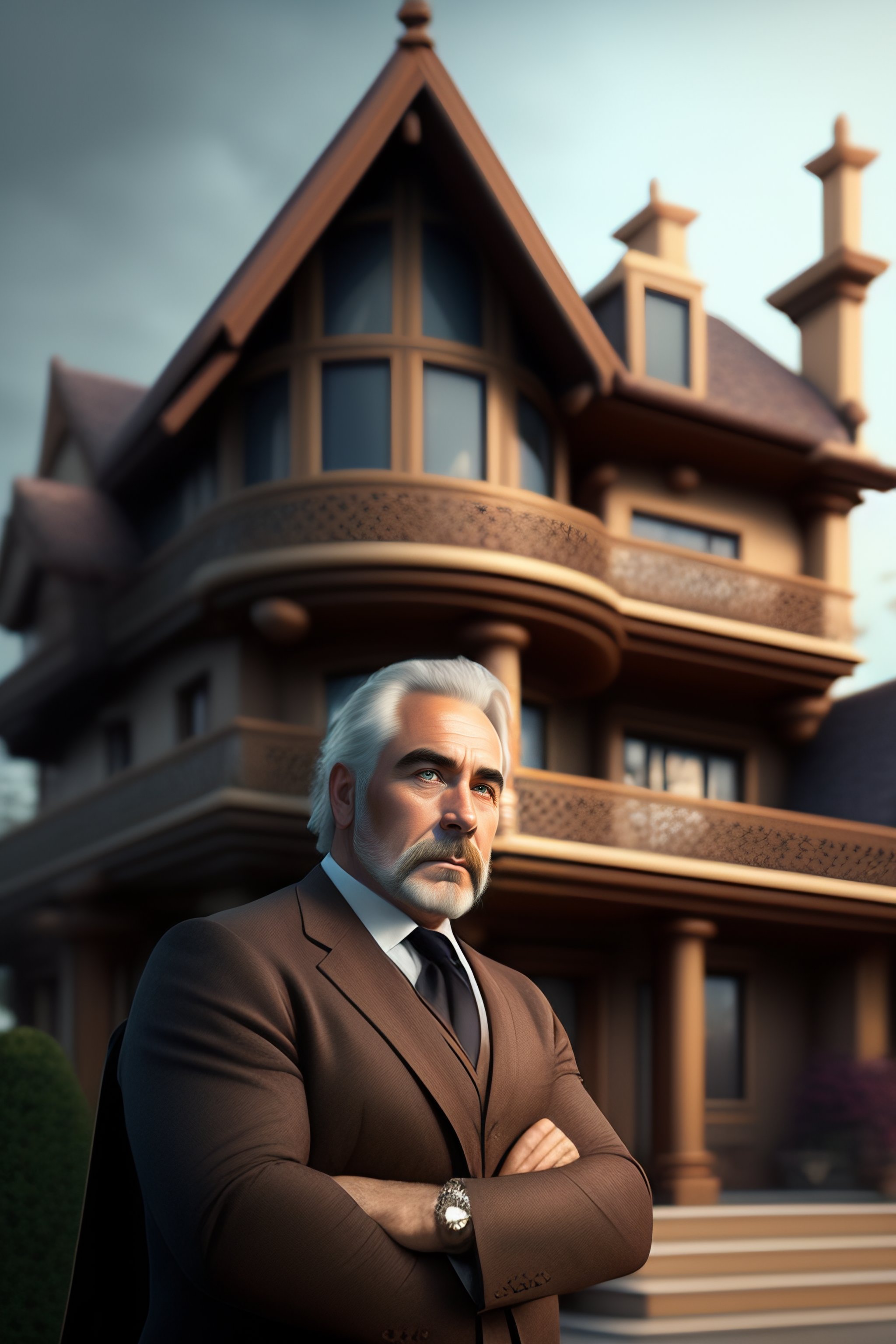 Lexica - Modern dwarf in a mansion with lots of money