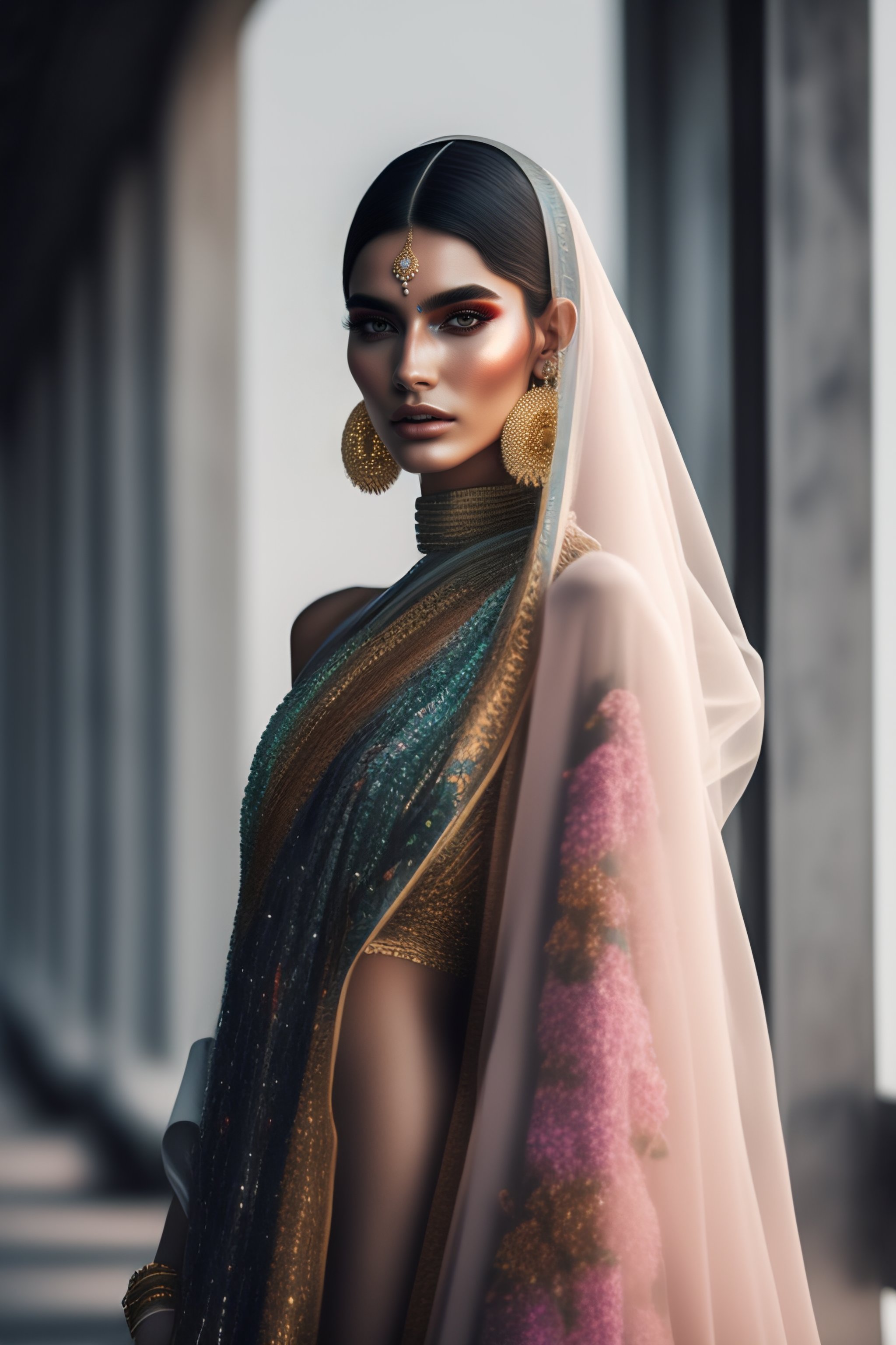 Lexica - Portrait of haute couture beautiful pakistani fashion model ...