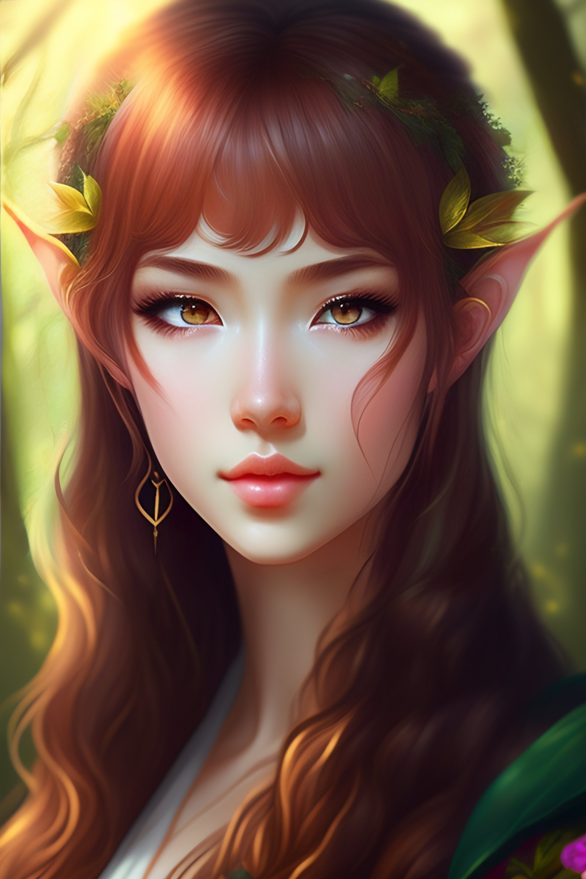 Lexica - Portrait of a 20-year-old girl anime forest elf