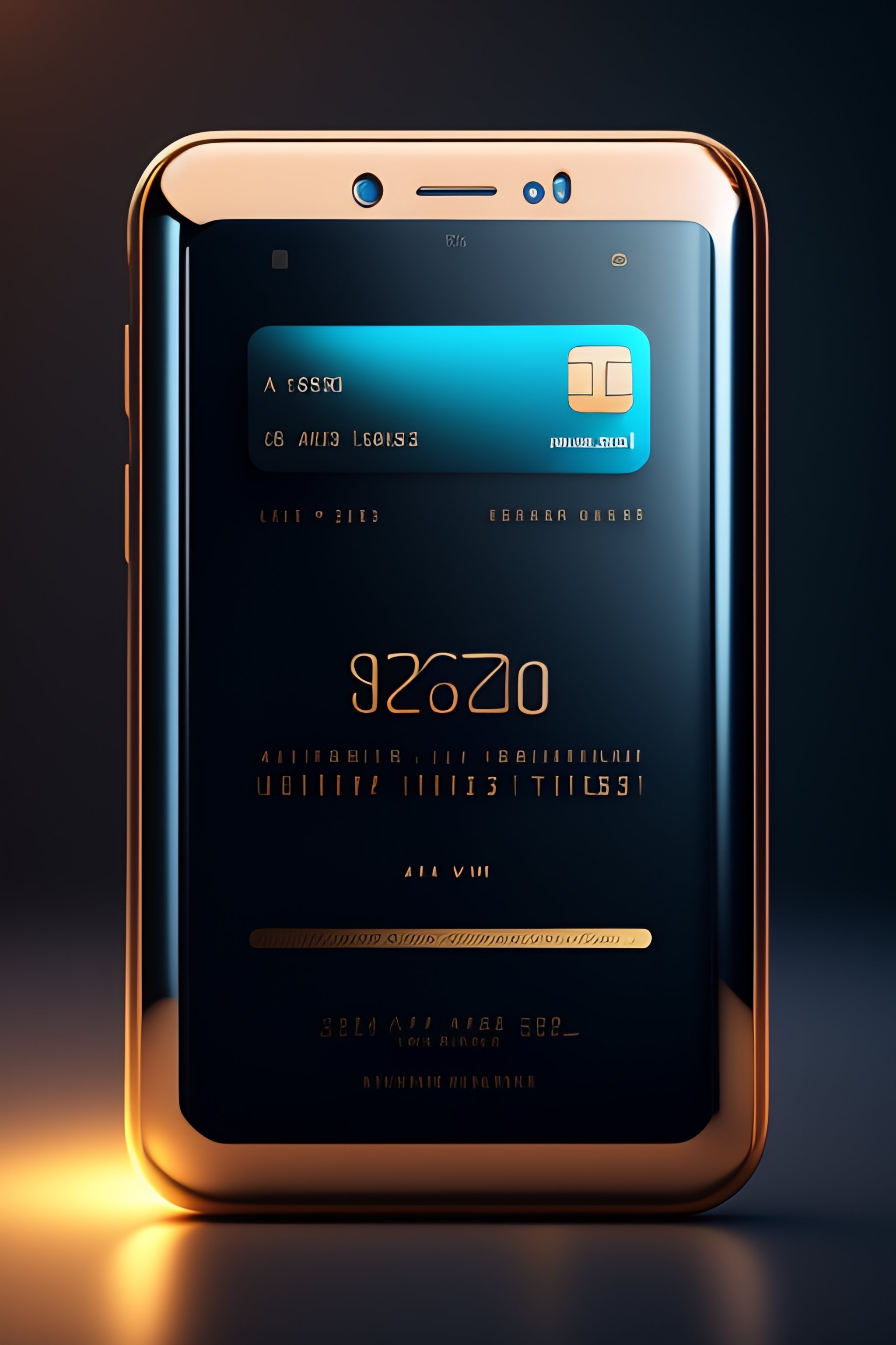 Lexica - Credit card, screen touch, dramatic lighting, elegant, highly ...