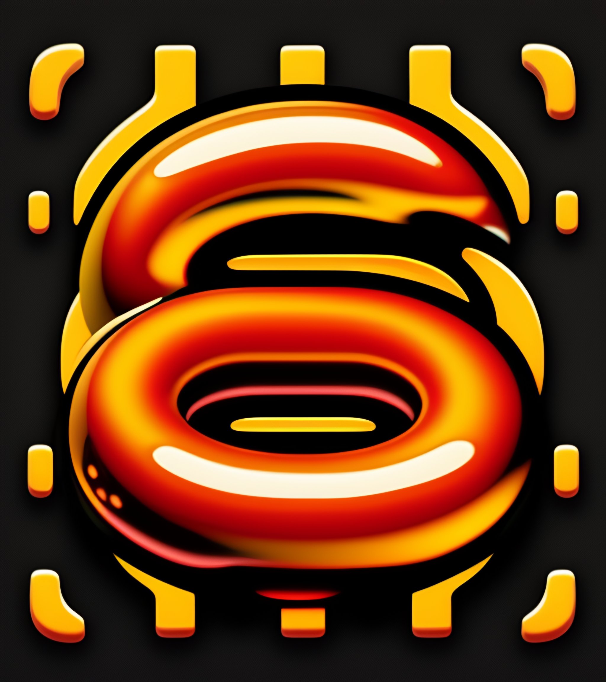 Lexica - A sausage party, cartoon discord server logo, 2d