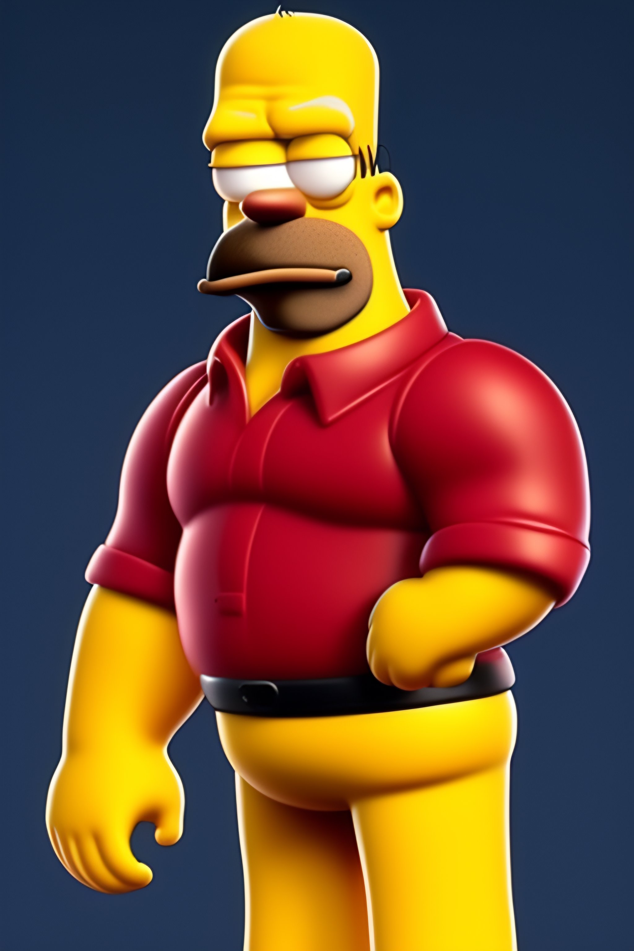 Lexica - Homer Simpson if he was an actual human being
