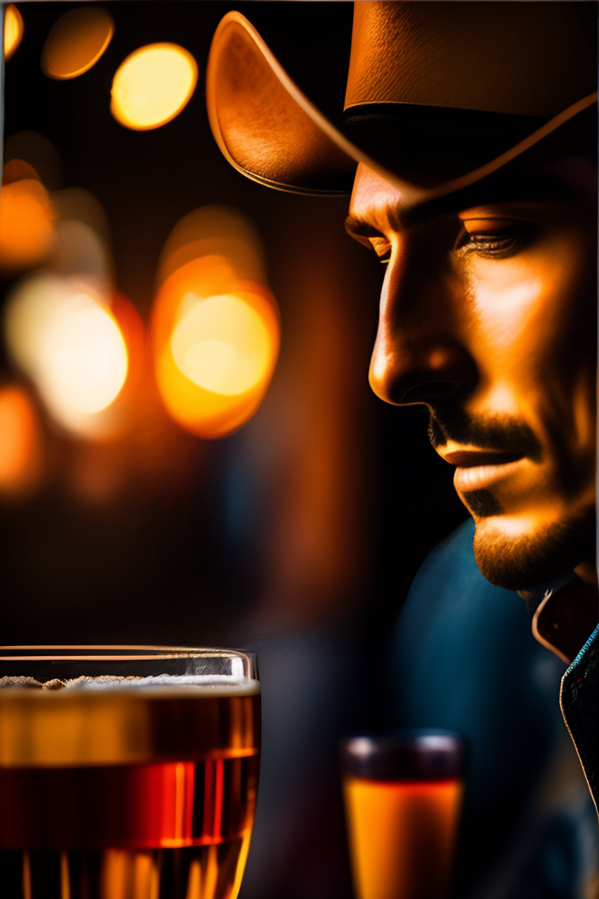 Lexica - Cowboy in a bar, lsd, drugs, midjourney, high details, sharpfocus