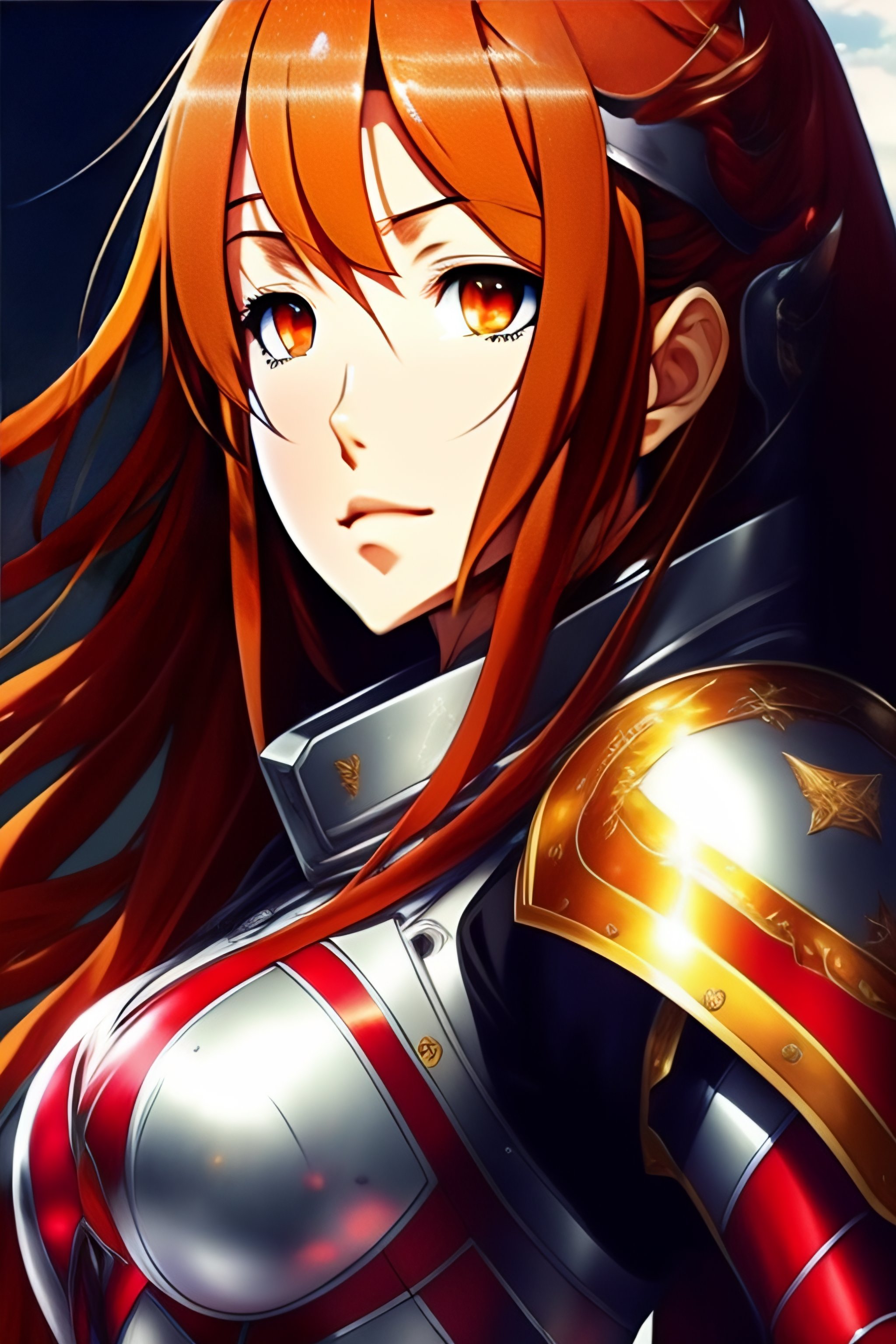 Lexica - Half-body illustration of Asuna from SAO, wearing Paladin ...