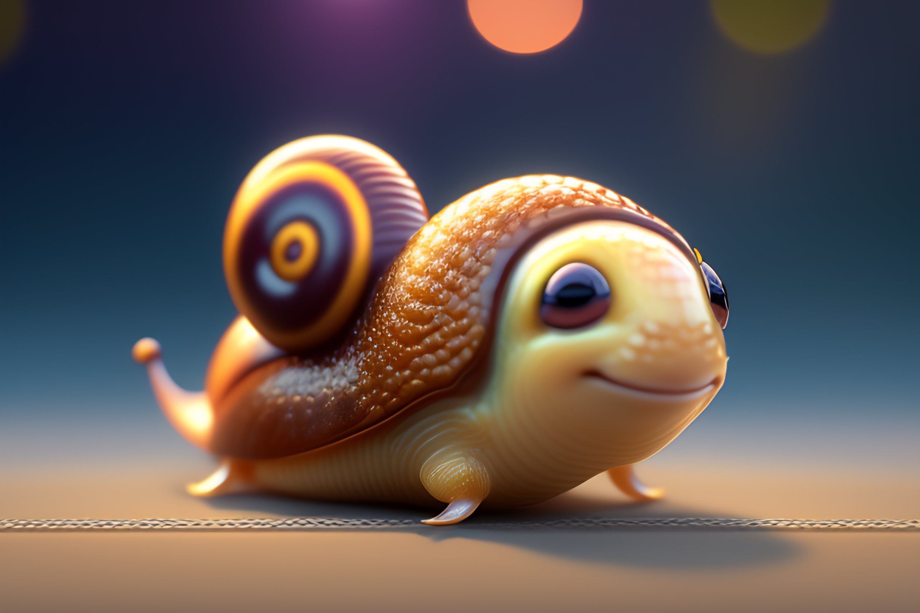 Lexica - Cute adorable little snail waving and smiling greeting me ...