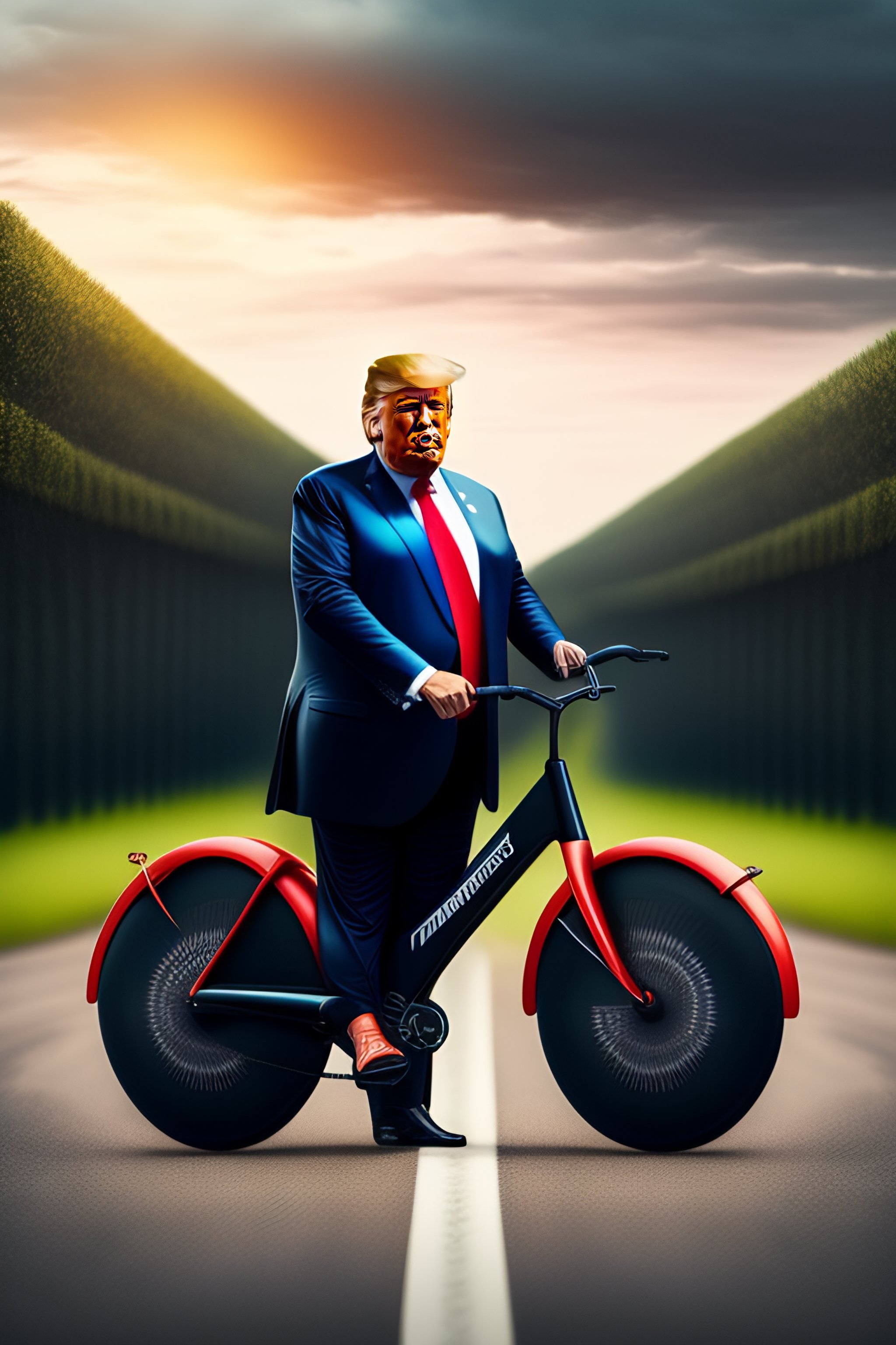 Lexica - Trump in bike
