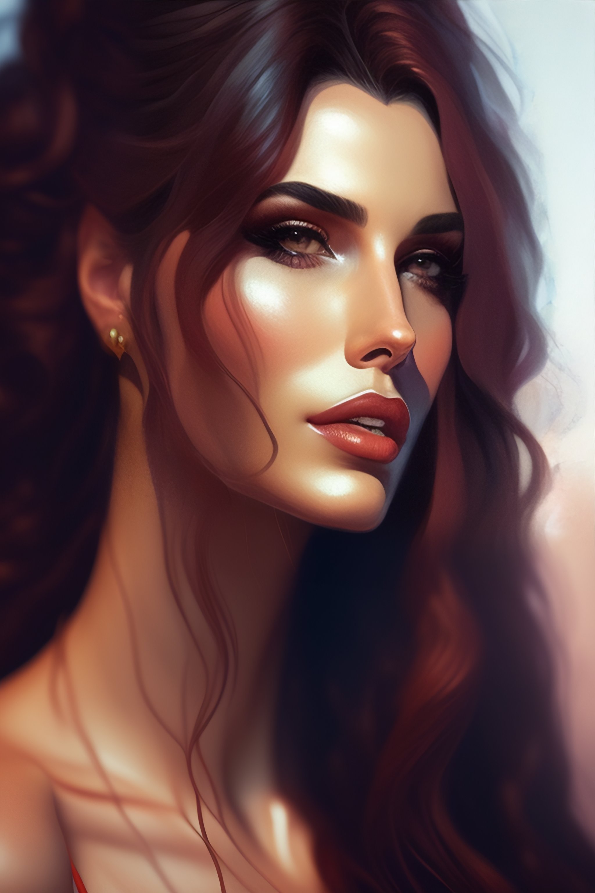 Lexica - Closeup photo of beautiful tall hottest witch with long hair ...