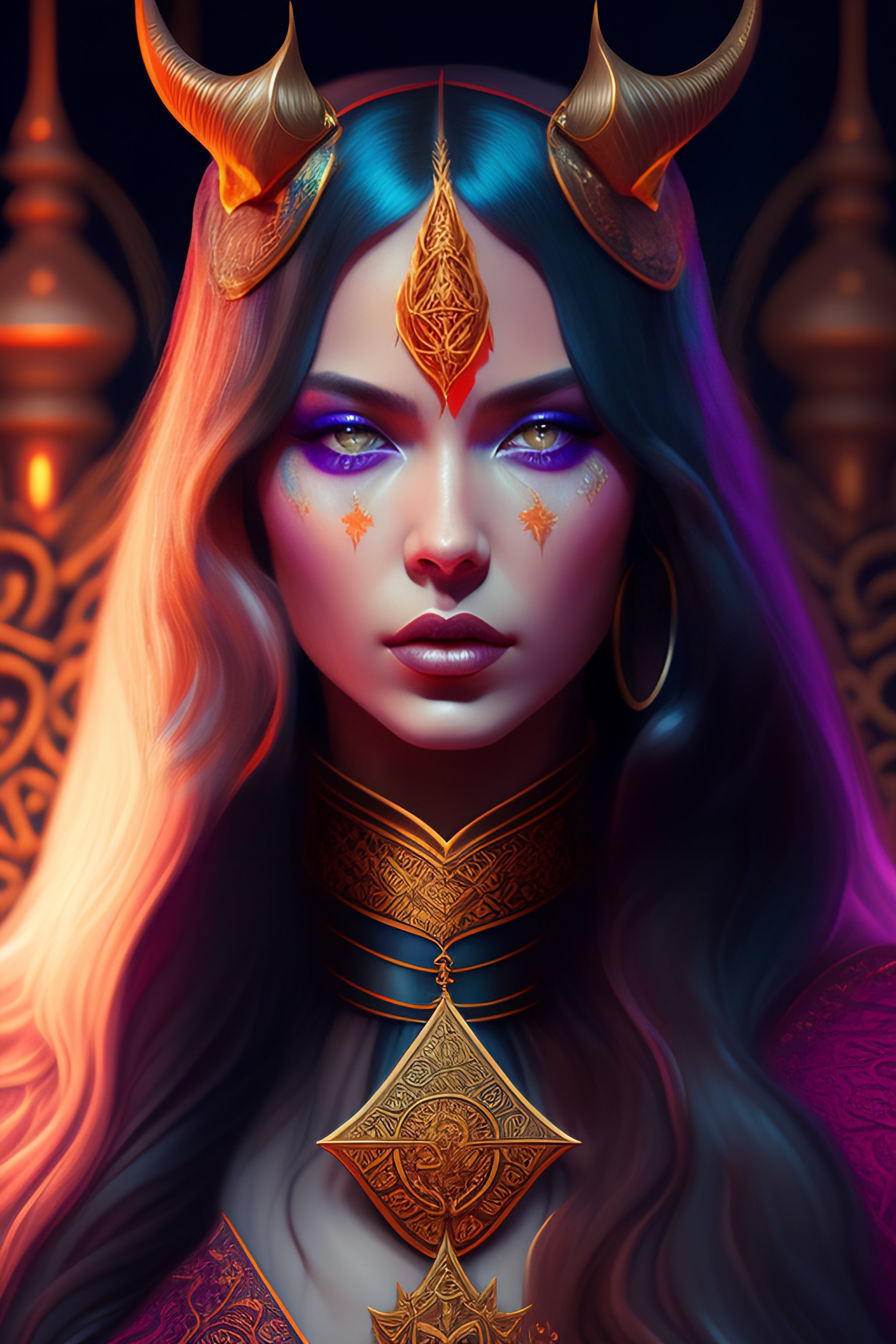 Lexica - Satanic priestess Concept art portrait by Casey Weldon, Olga ...