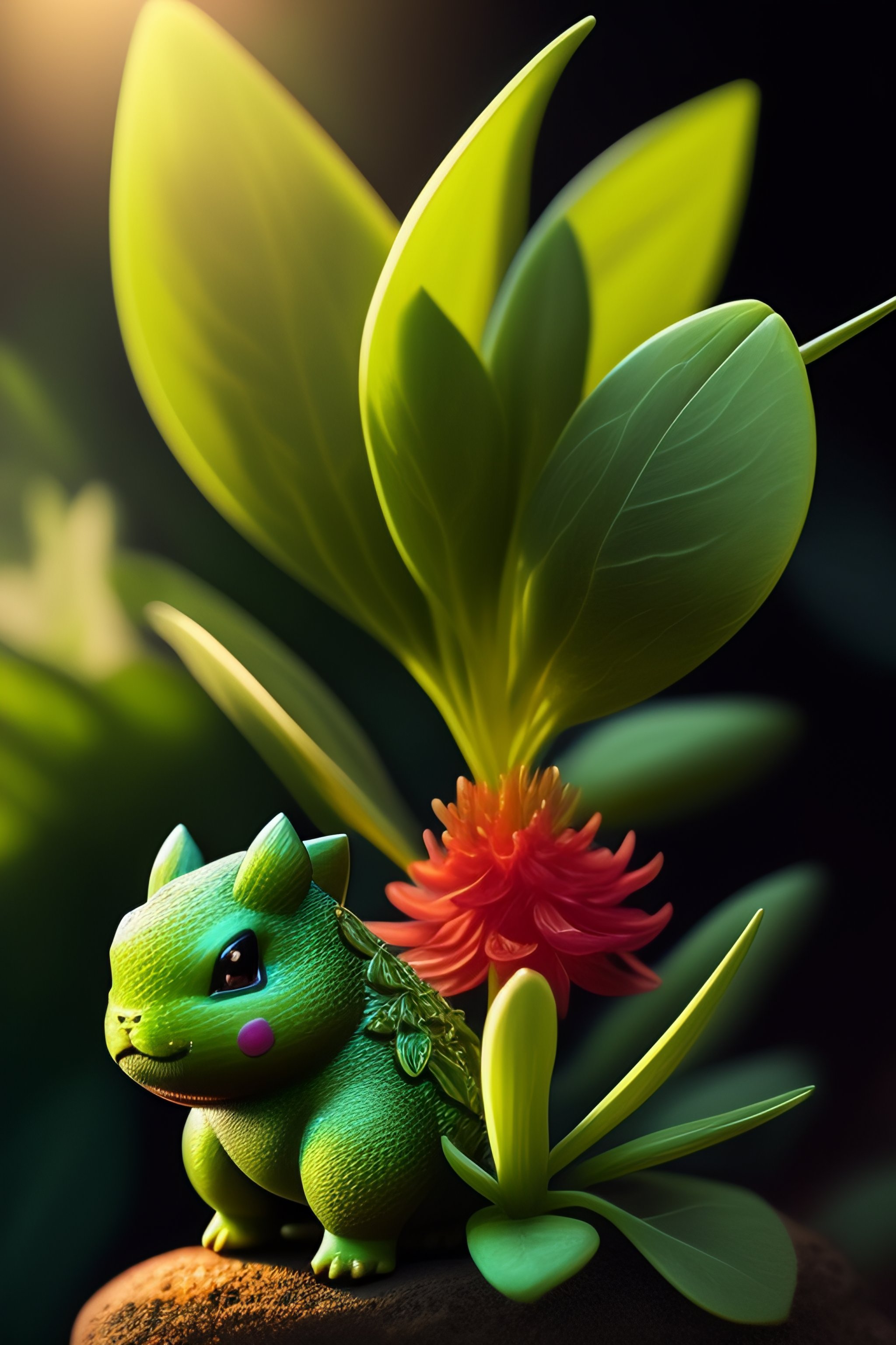 Lexica - A single one bulbassaur pokemon art in direct sunlight of ...