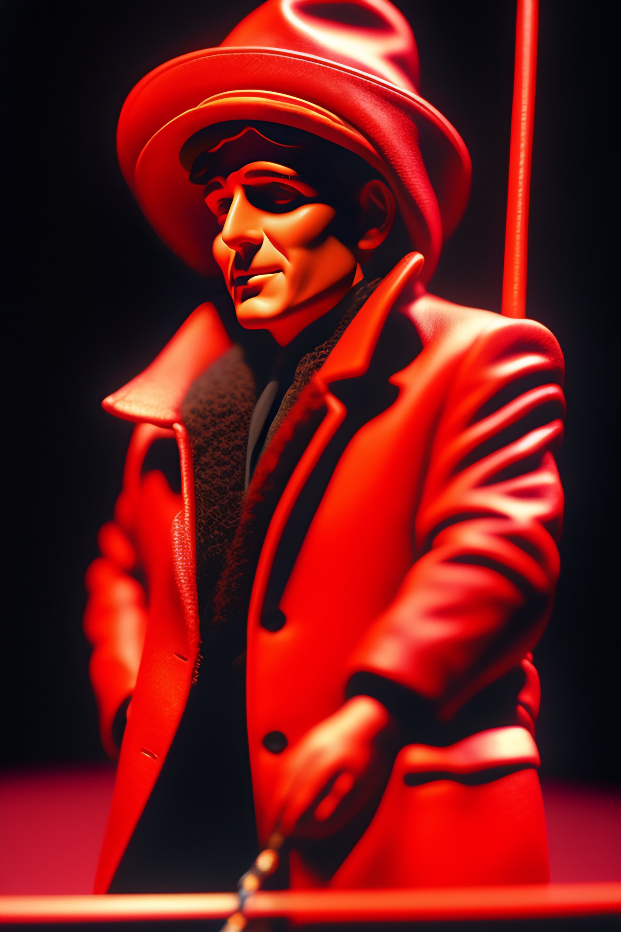 Lexica - Jim hanson puppet with wires coming out. in a blackbackground ...