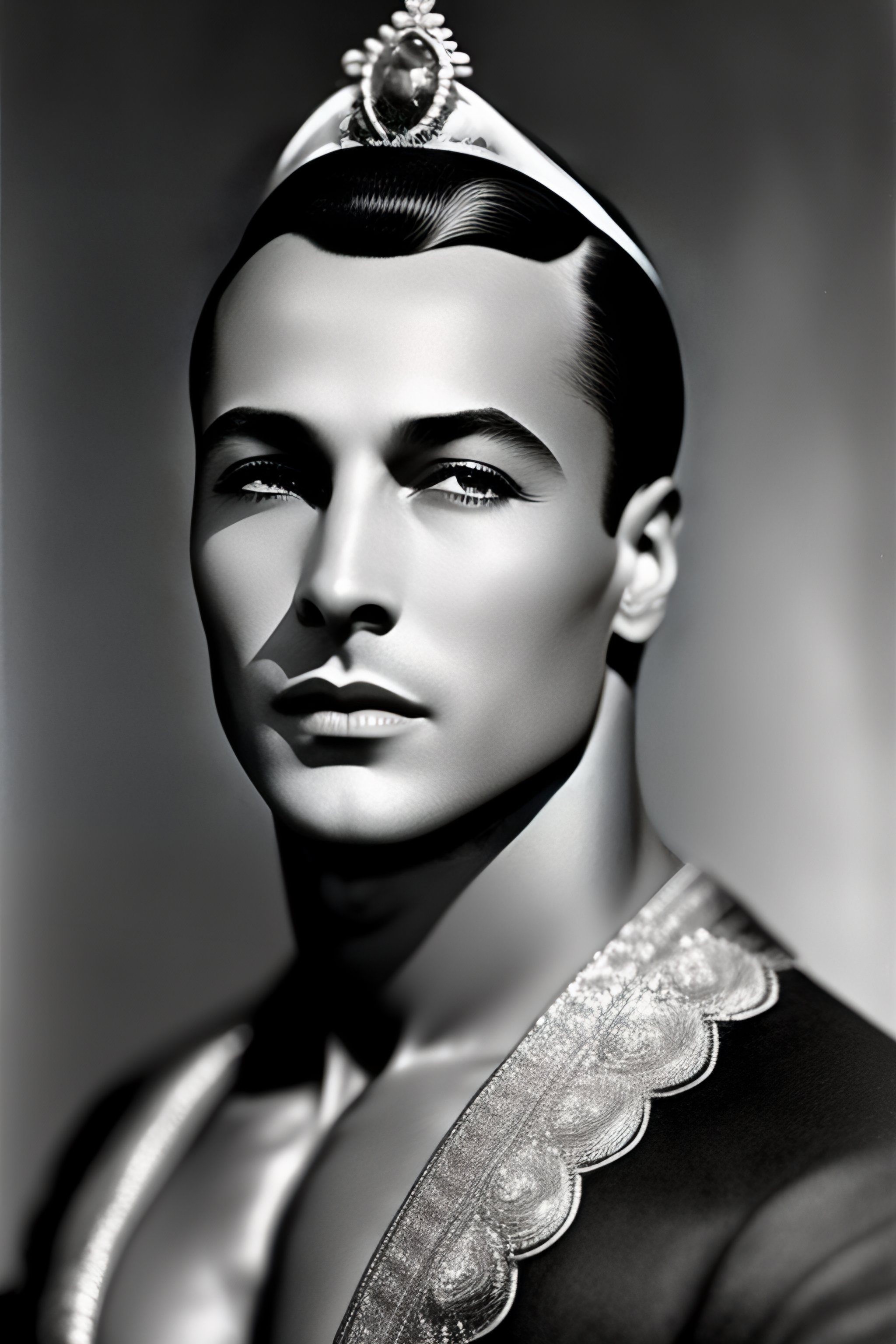 Lexica - Portrait of Rudolph Valentino as Venus as a man