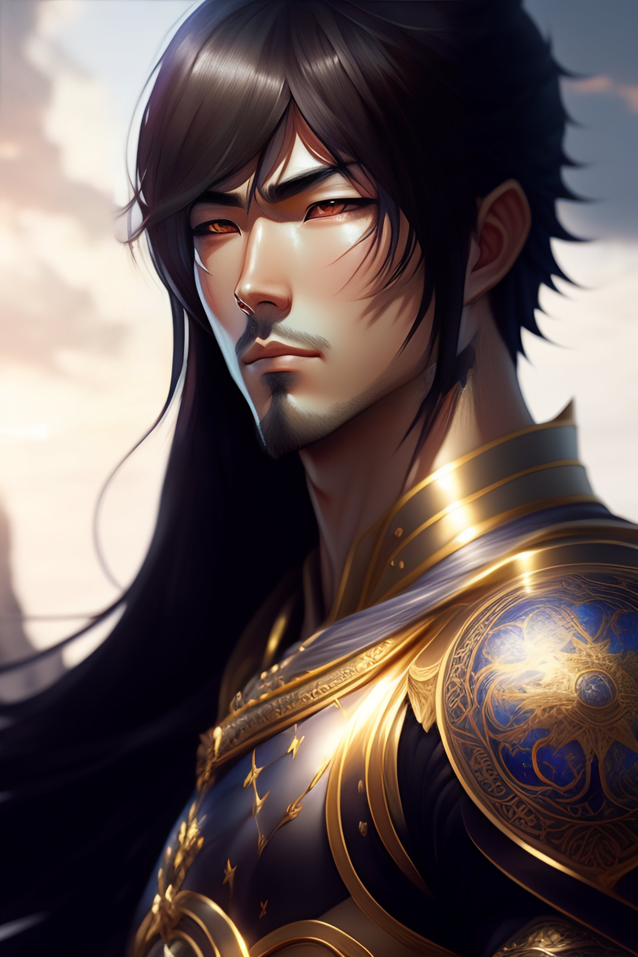 Lexica - Full body potrait muscular king arthur anime version, full ...