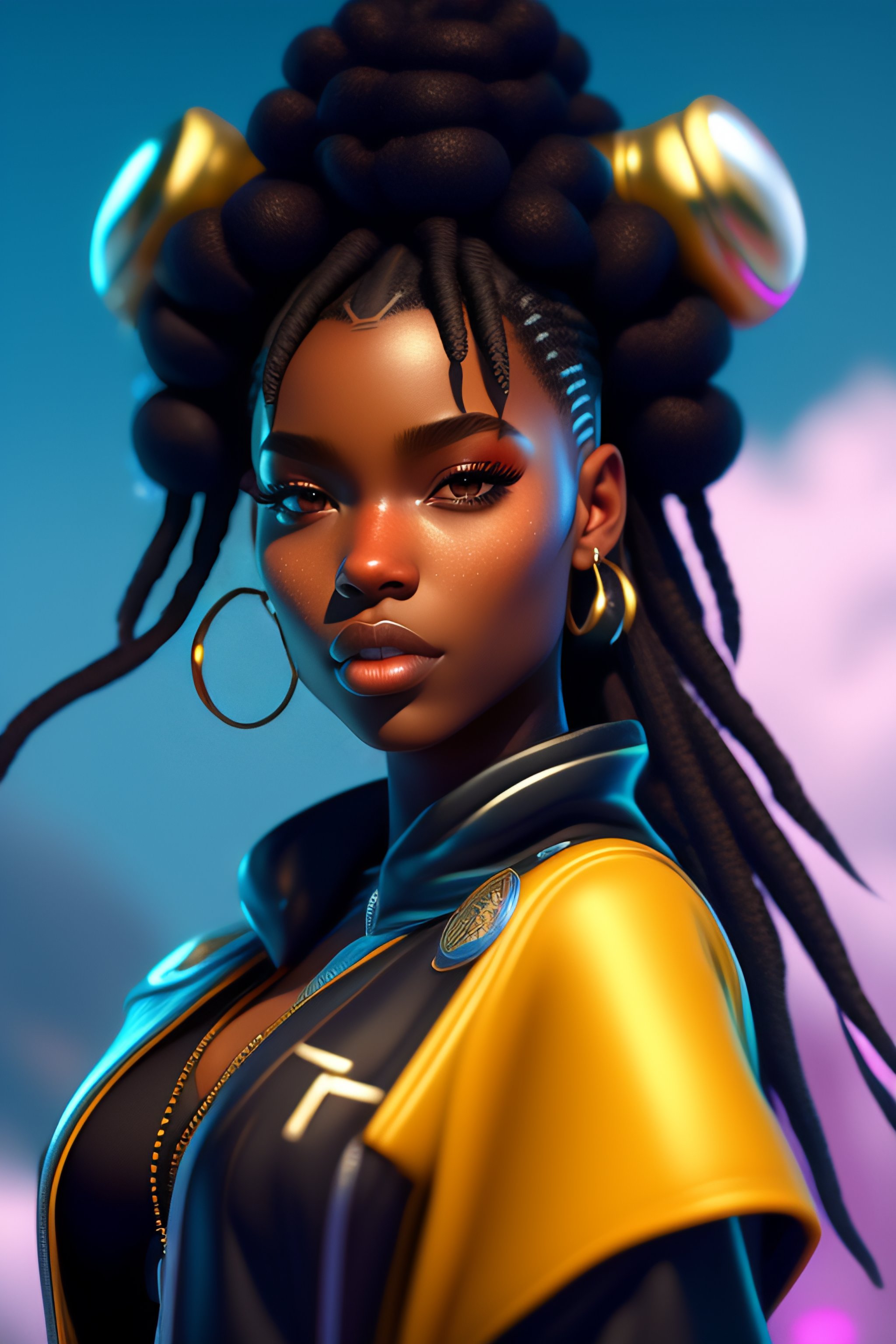 Lexica - A black girl as fantasy personification of hiphop , character ...