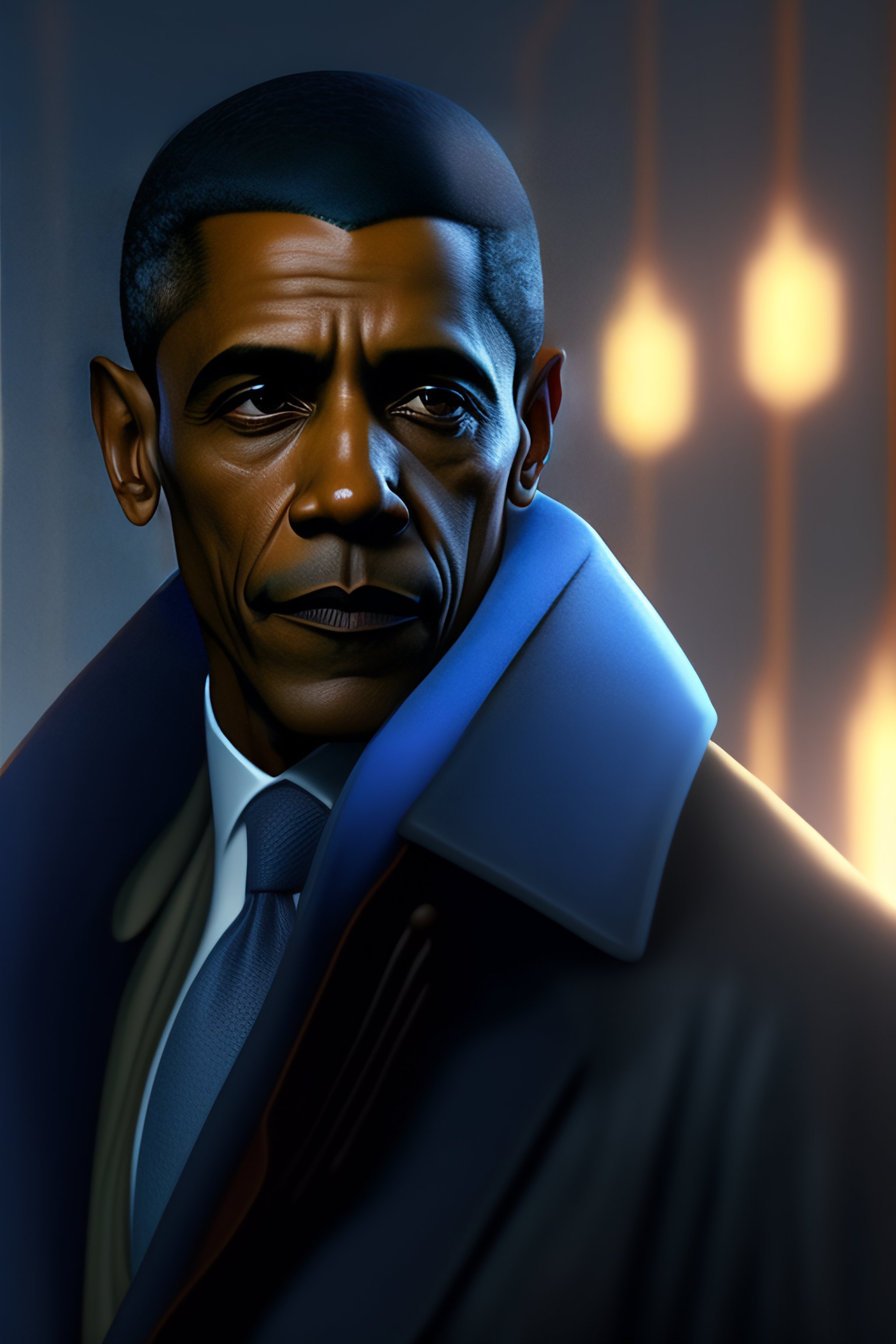 Lexica - An exhausted industrialist coat wearing barrack obama as Gendo ...