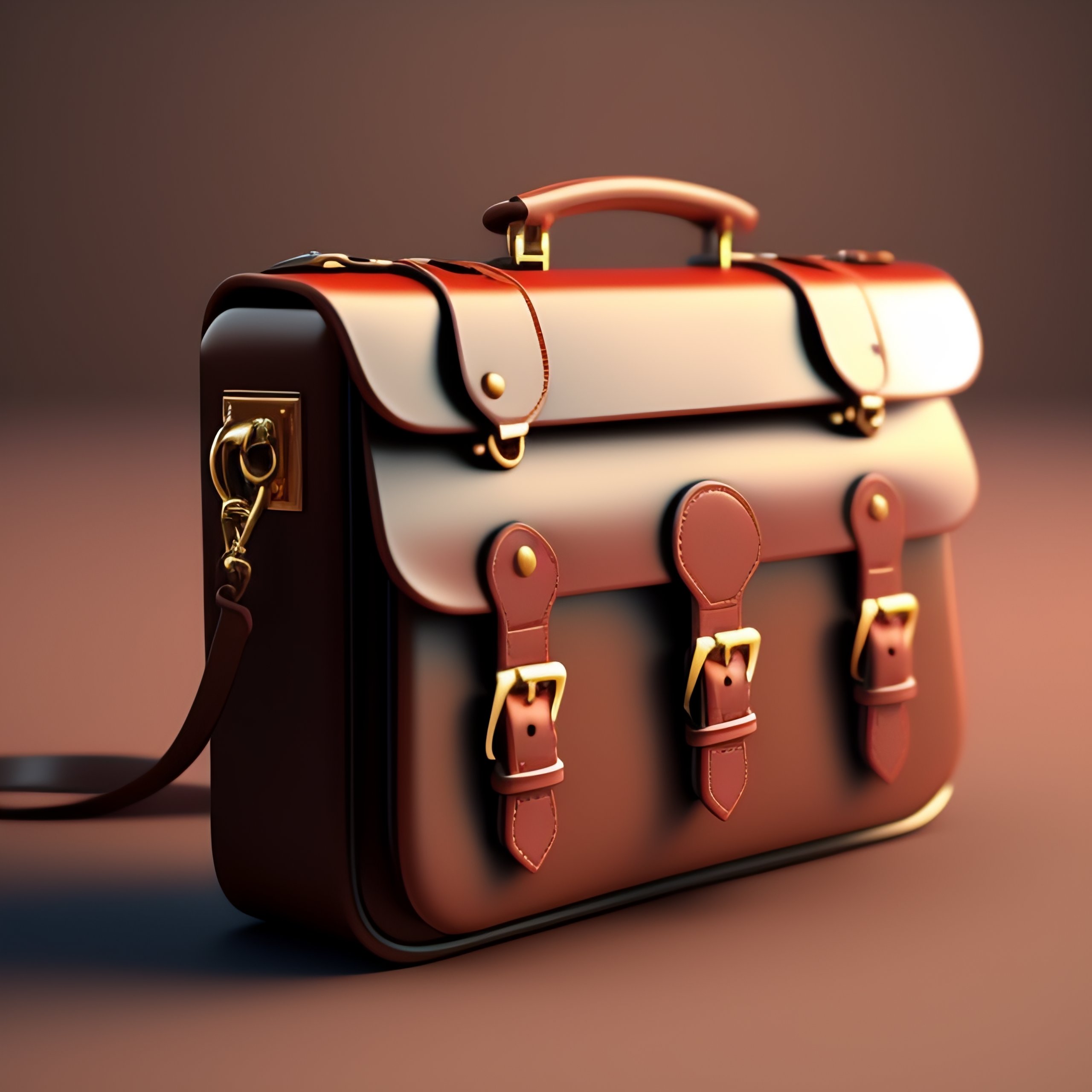 Lexica - Briefcase illustration, clay material, 3d render, minimalism ...
