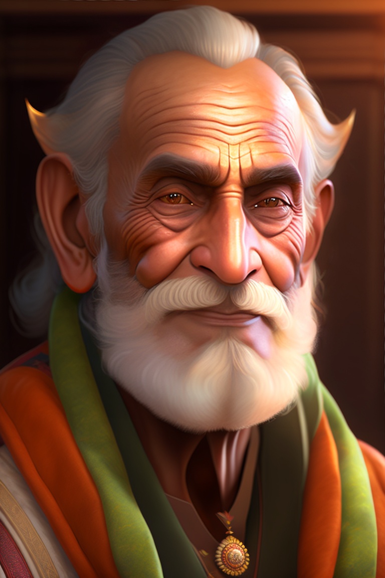 Lexica - Ultra realistic old yogi, Hindu sage, with clear face ...