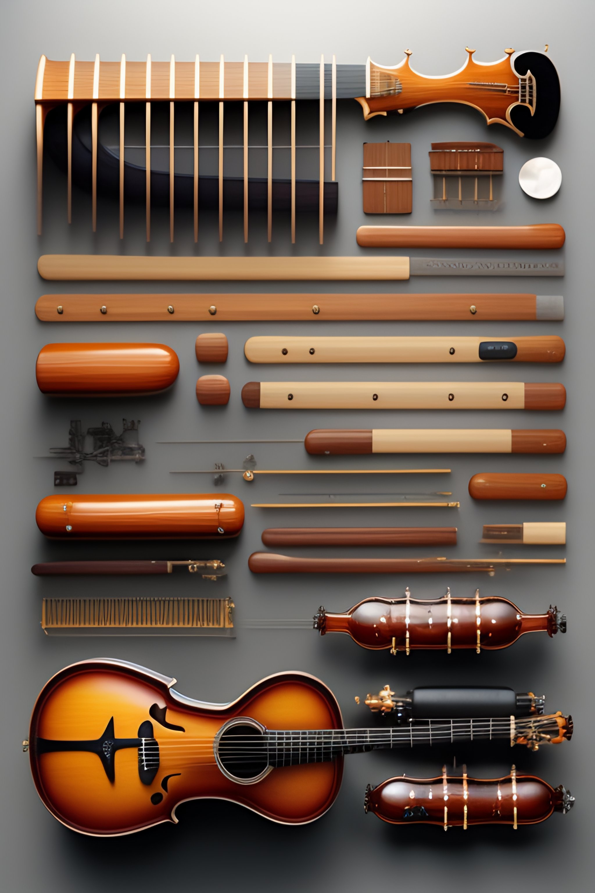 Lexica - Musical instruments, Knolling, Knolling layout, Deconstruction ...
