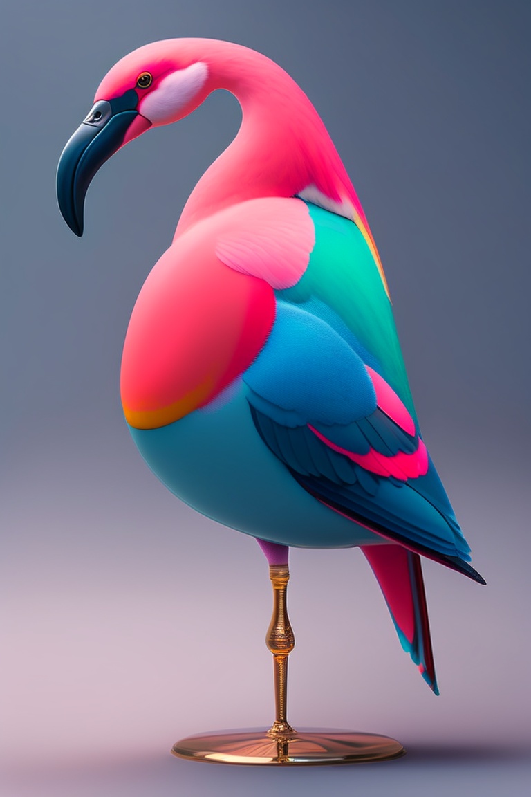Lexica - Dolphin-Flamingo: Imagine a graceful aquatic creature with the ...