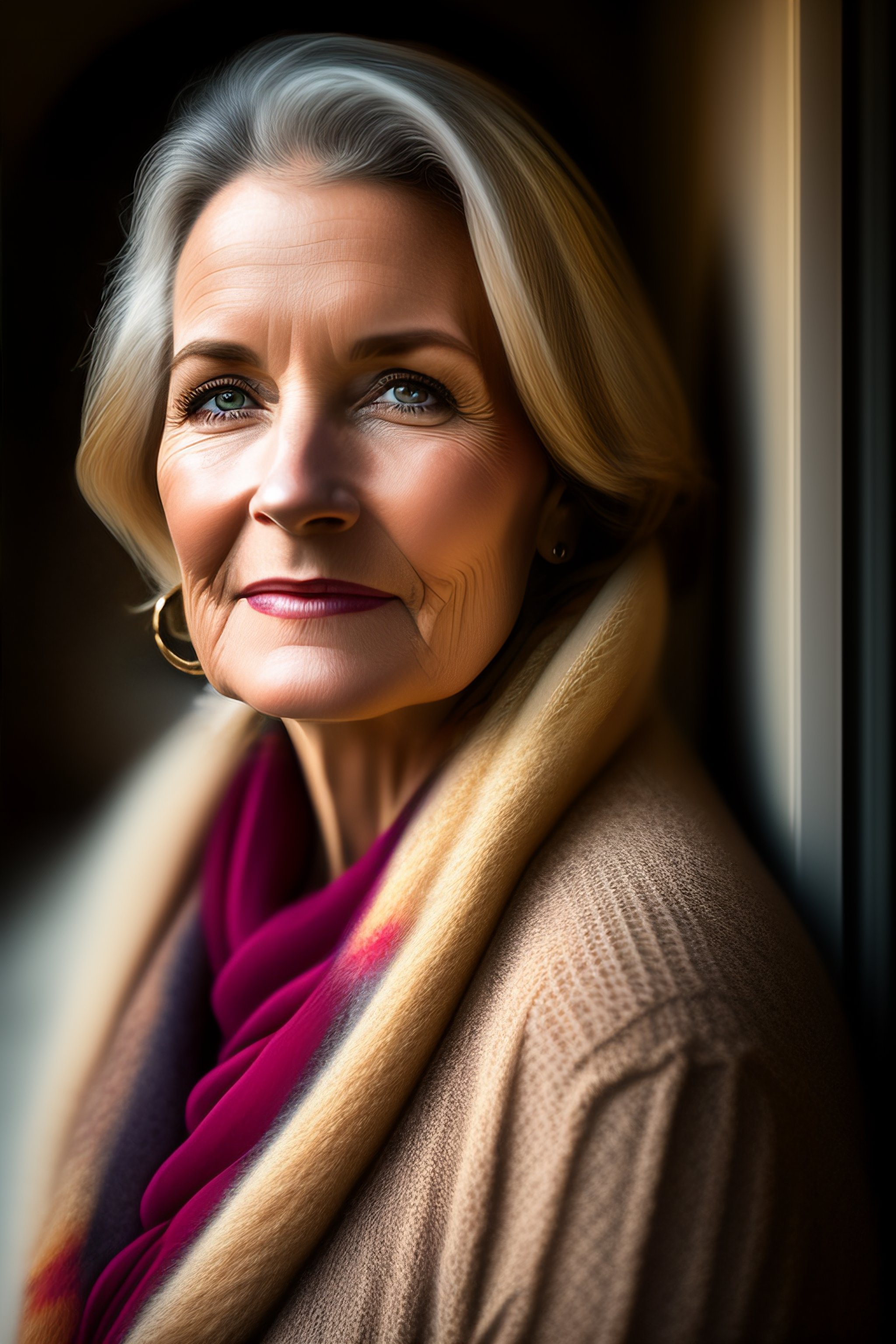 Lexica - Photograph, portrait of middle-aged woman, realistic, natural light, muted colors, iso 400