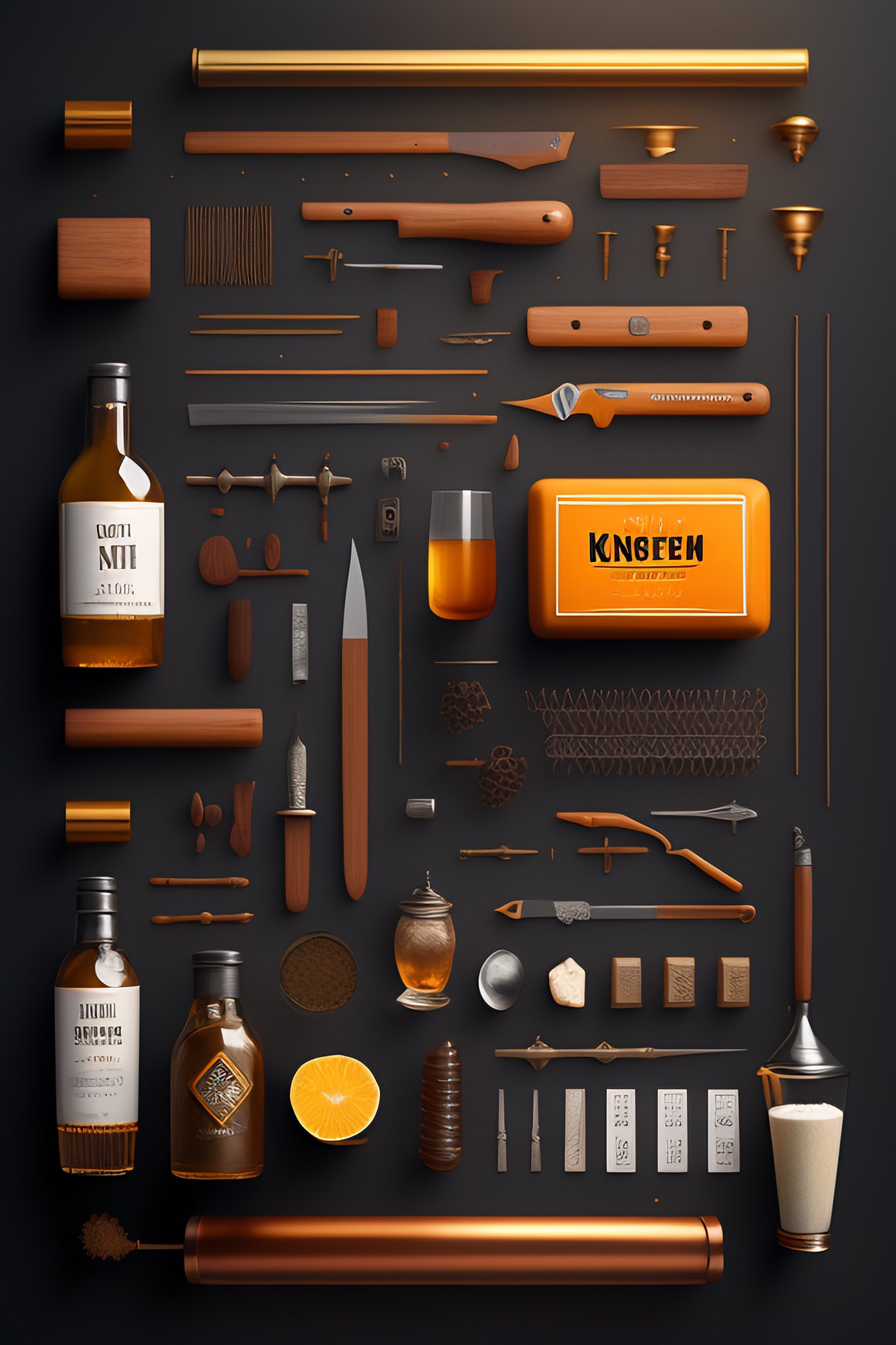 Lexica - Bar tools , costumes and props, knolling, knolling layout ...