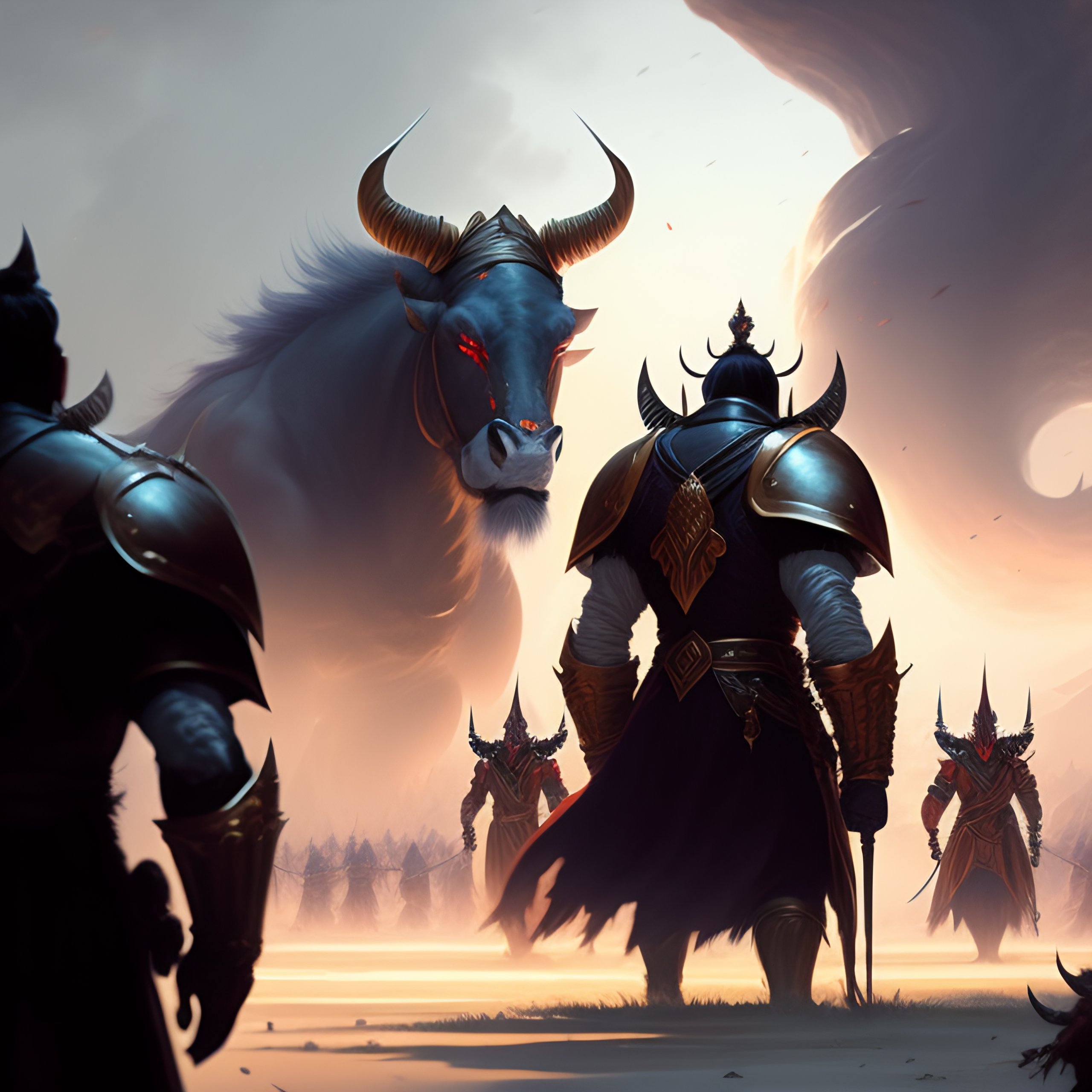 Lexica - A group of giant mostrous fomorians, battle formation, by greg ...