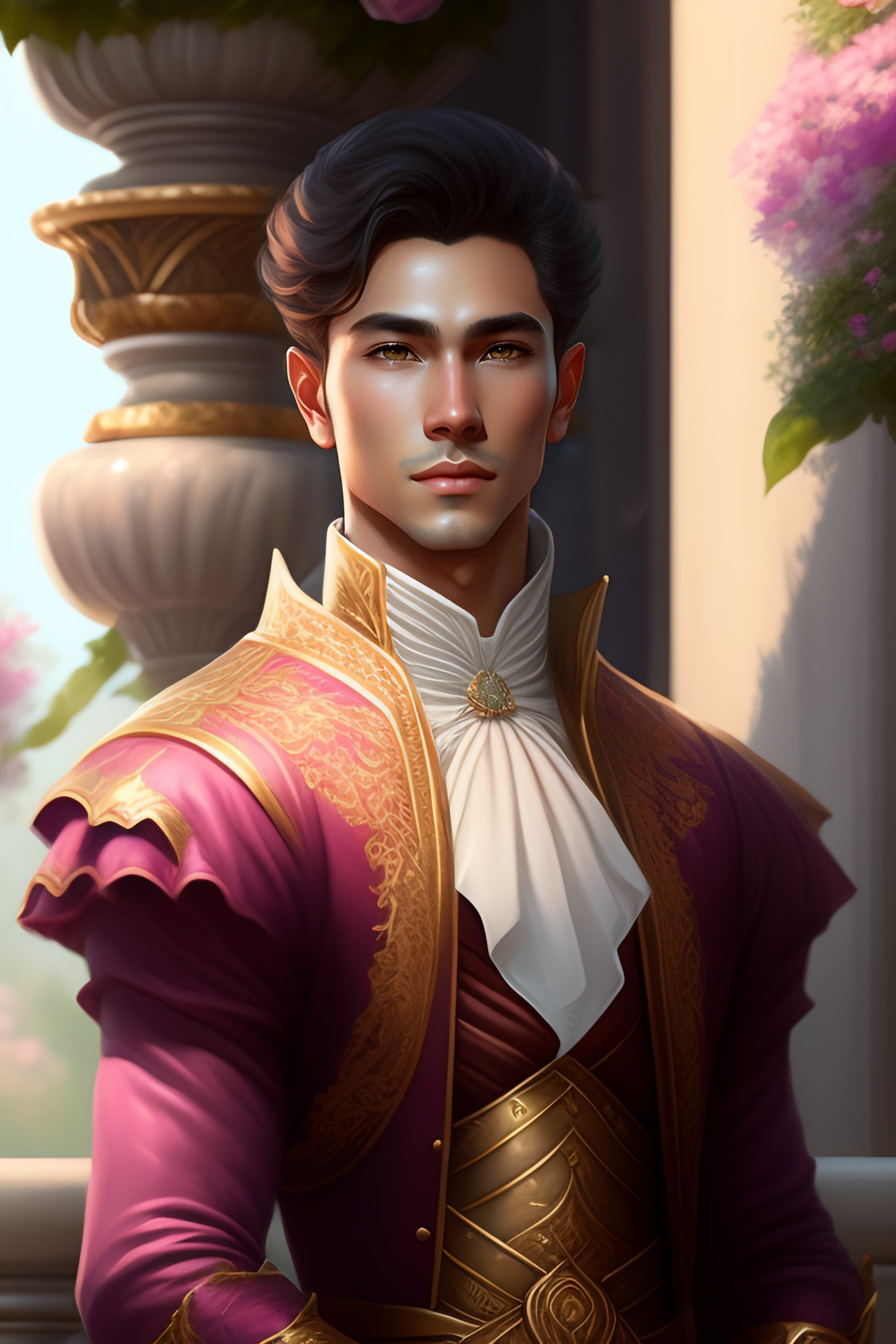 Lexica - Character concept art fantasy a courageous strong young man in ...