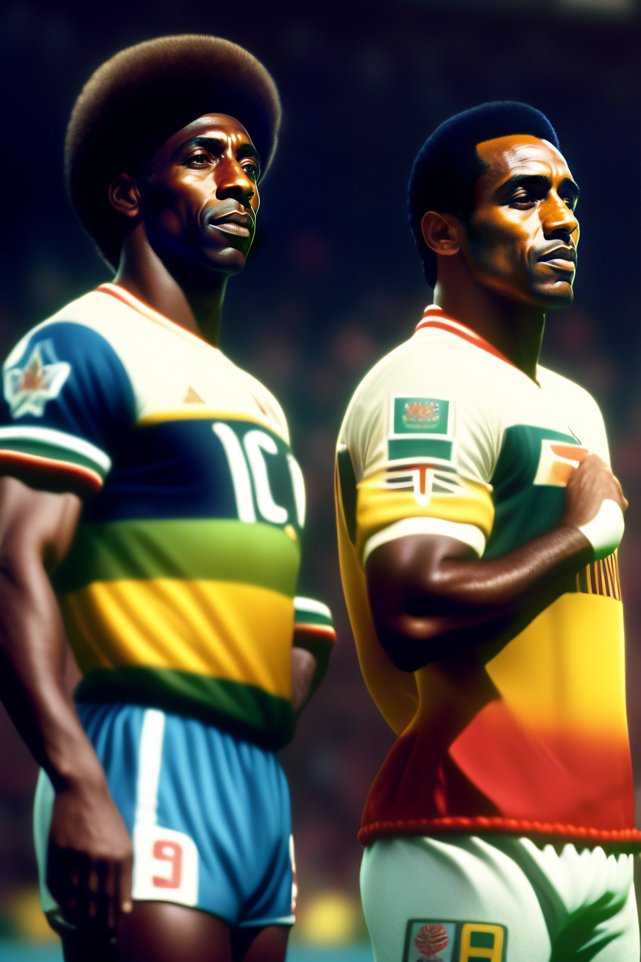 Lexica - Imagine a scene in which football legends Edson Arantes do ...